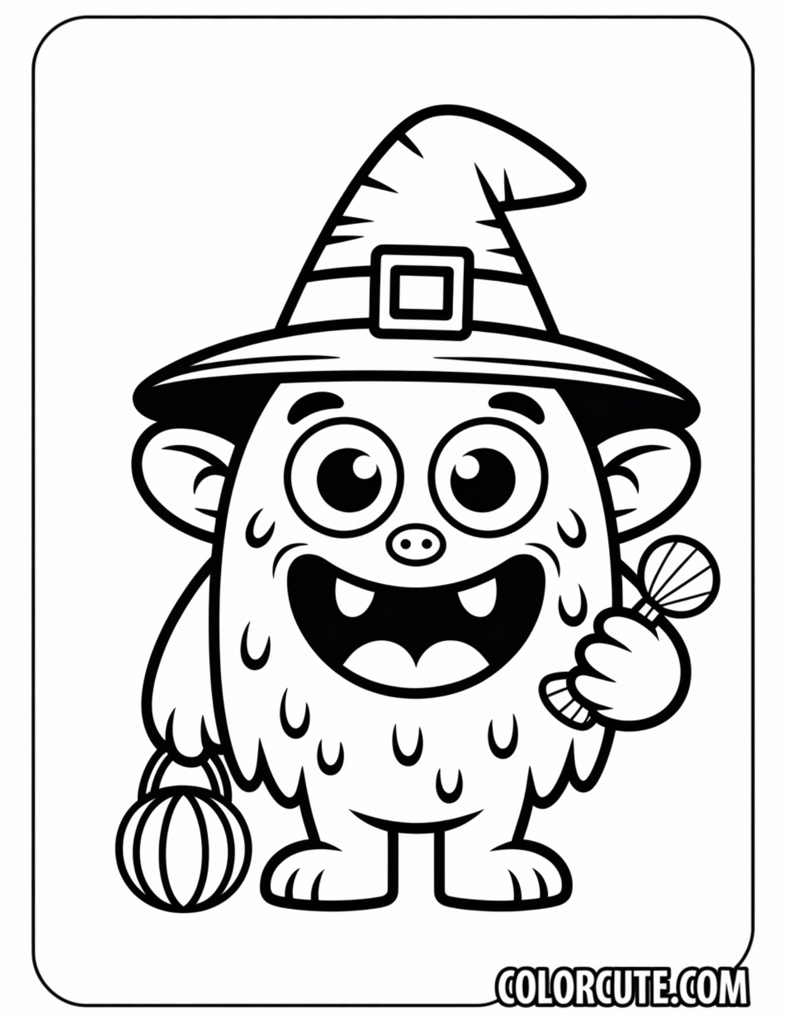 Monster Halloween Coloring Pages | Free PDF Printables – Color Cute ...