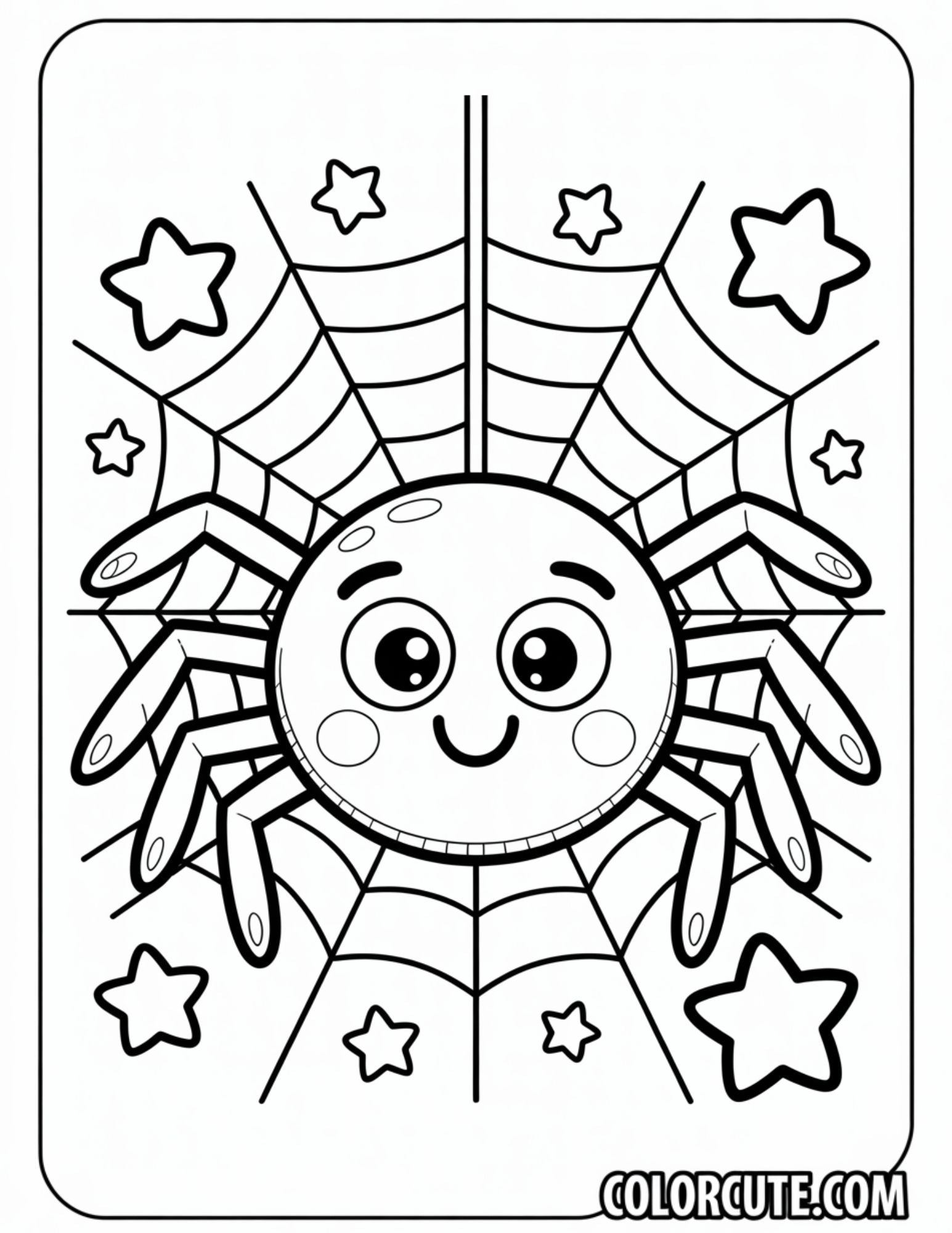Spooky Spider Coloring Pages | Free PDF Printables – Color Cute - Free ...