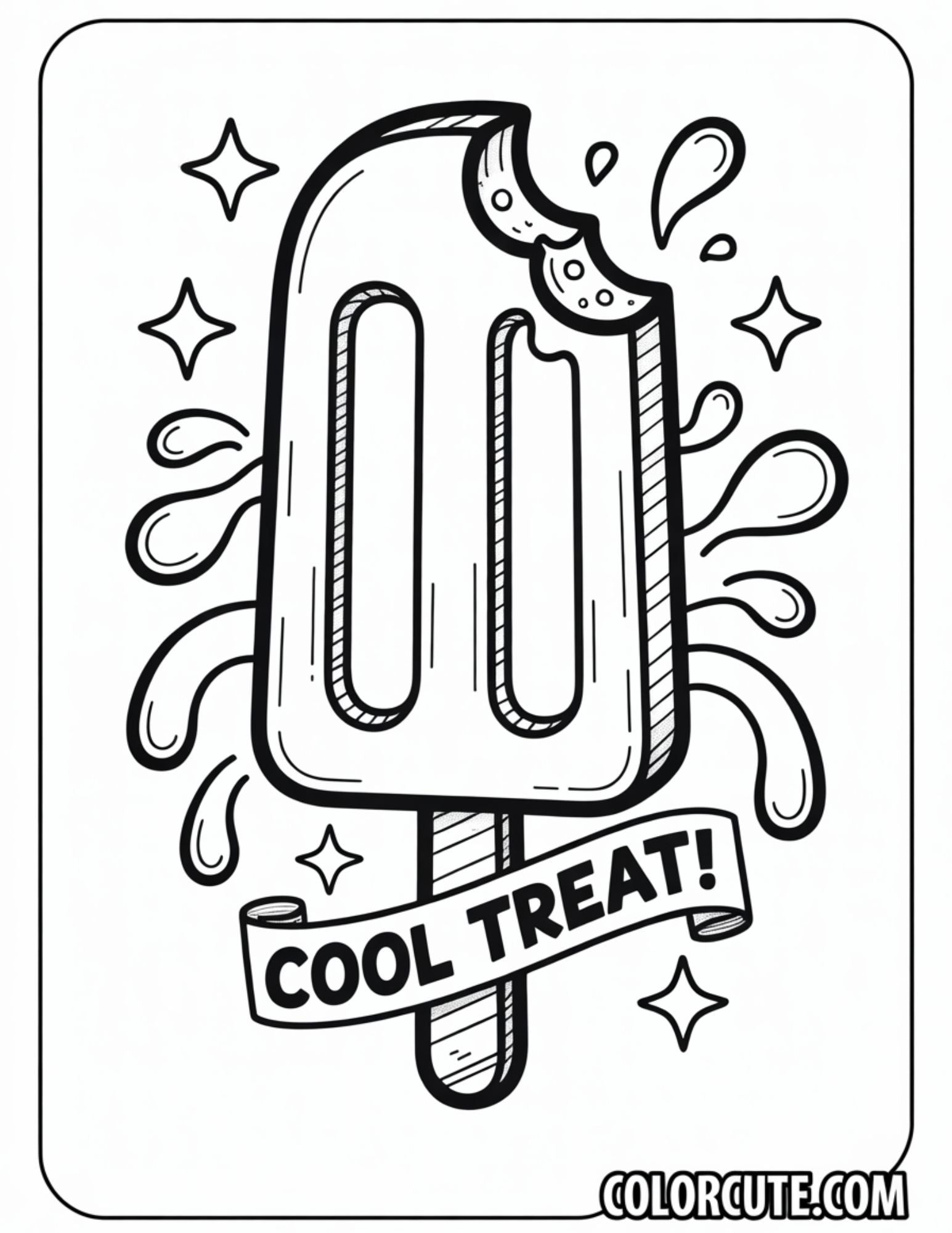 Popsicle Summer Coloring Pages | Free PDF Printables – Color Cute ...
