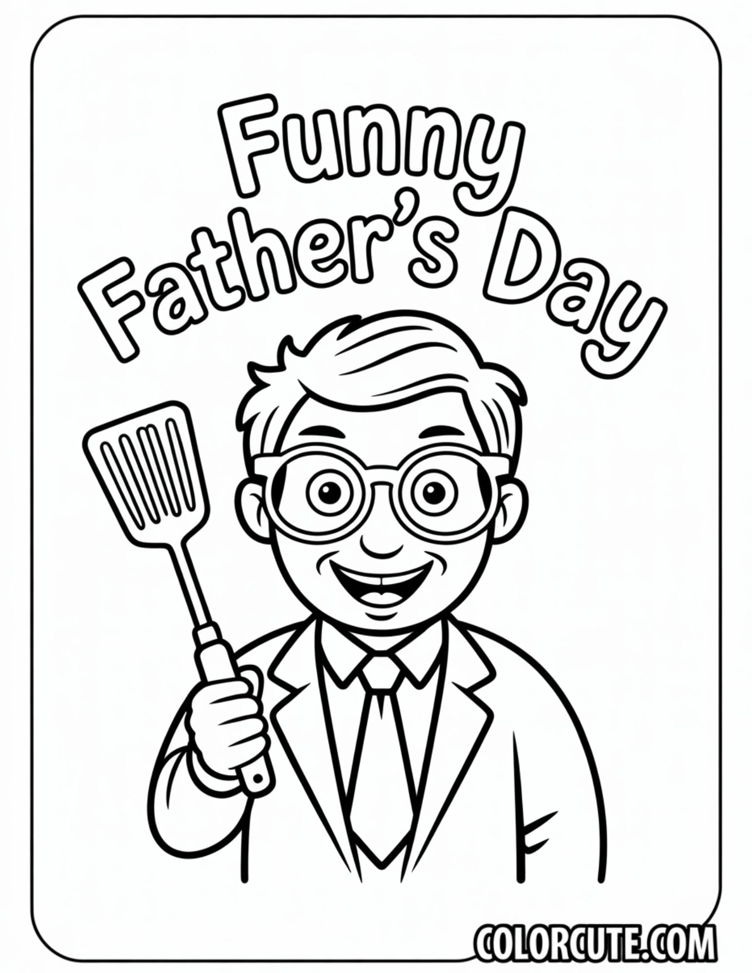 Funny Fathers Day Coloring Pages | Free PDF Printables – Color Cute ...