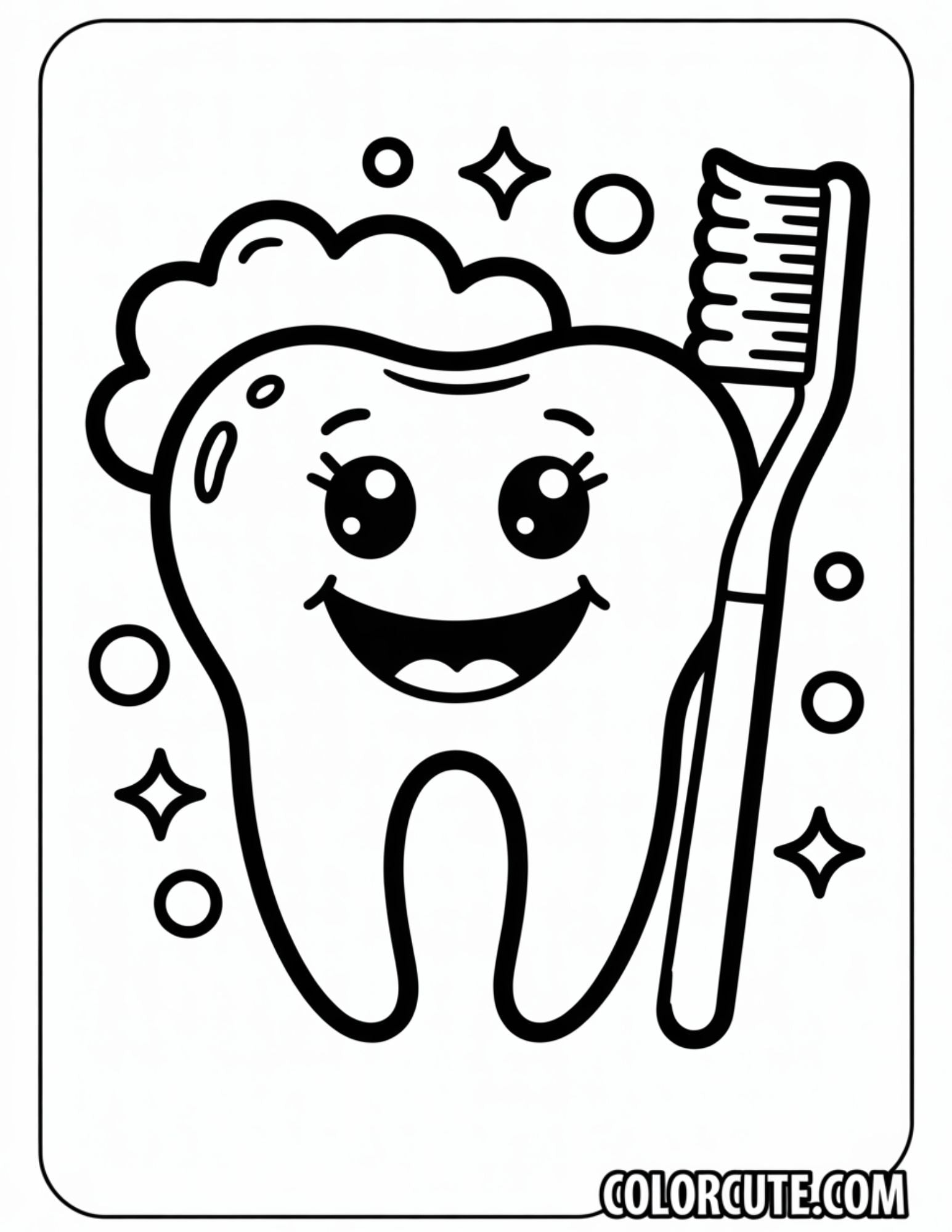 Dental Health Preschool Coloring Page | Free PDF Printables – Color ...