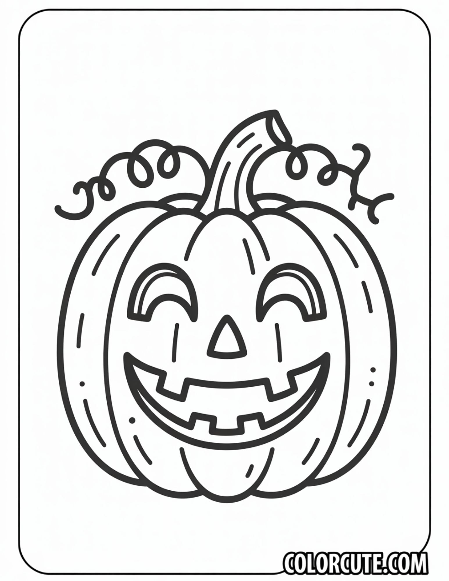 Fall Cute Pumpkin Coloring Pages | Free PDF Printables – Color Cute ...