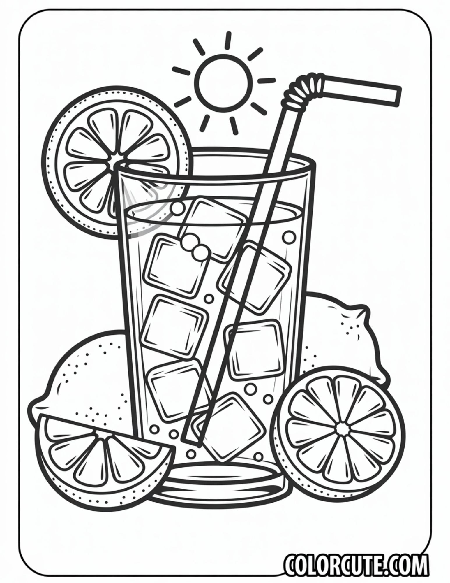 Lemonade Summer Coloring Pages | Free PDF Printables – Color Cute ...