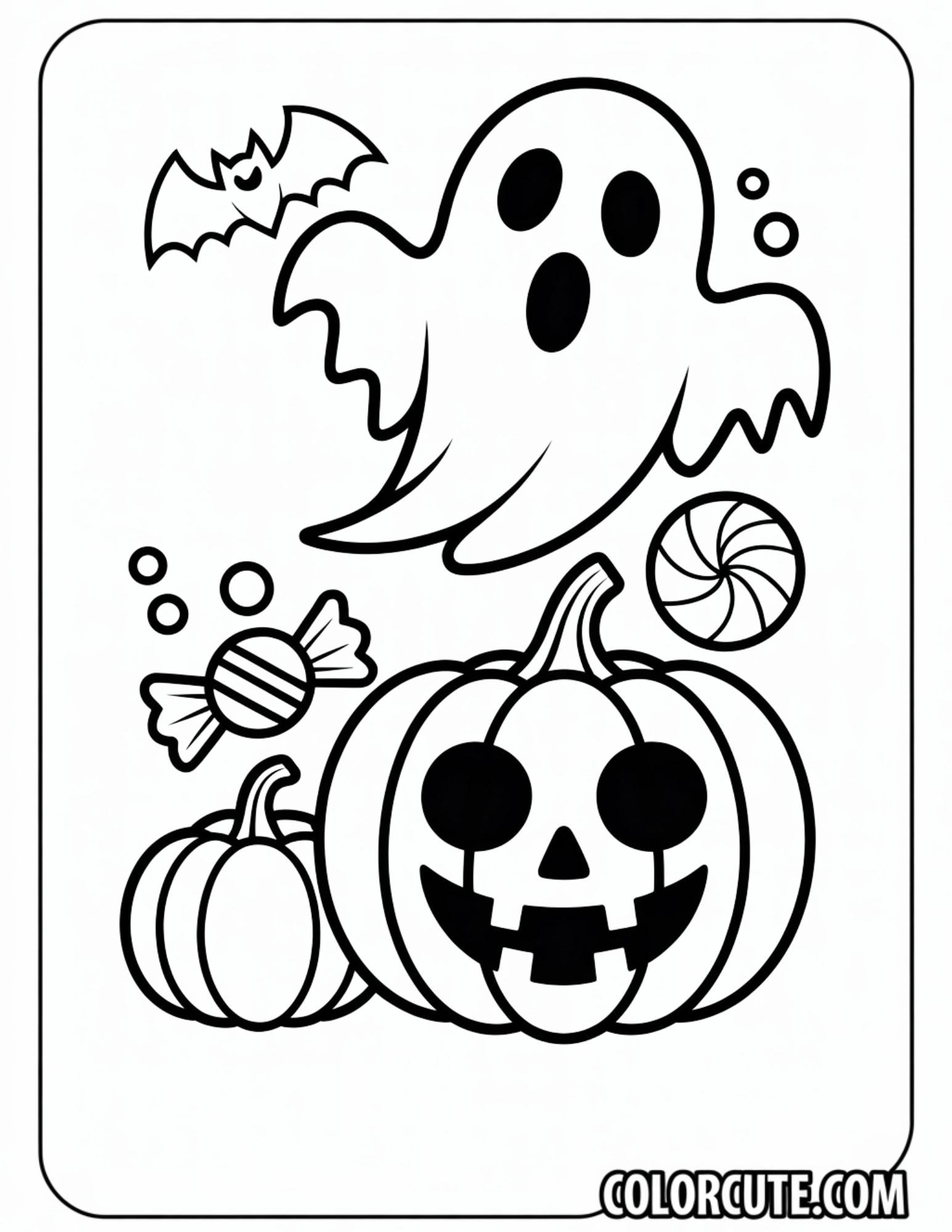 Easy Halloween Coloring Page | Free PDF Printables – Color Cute - Free ...