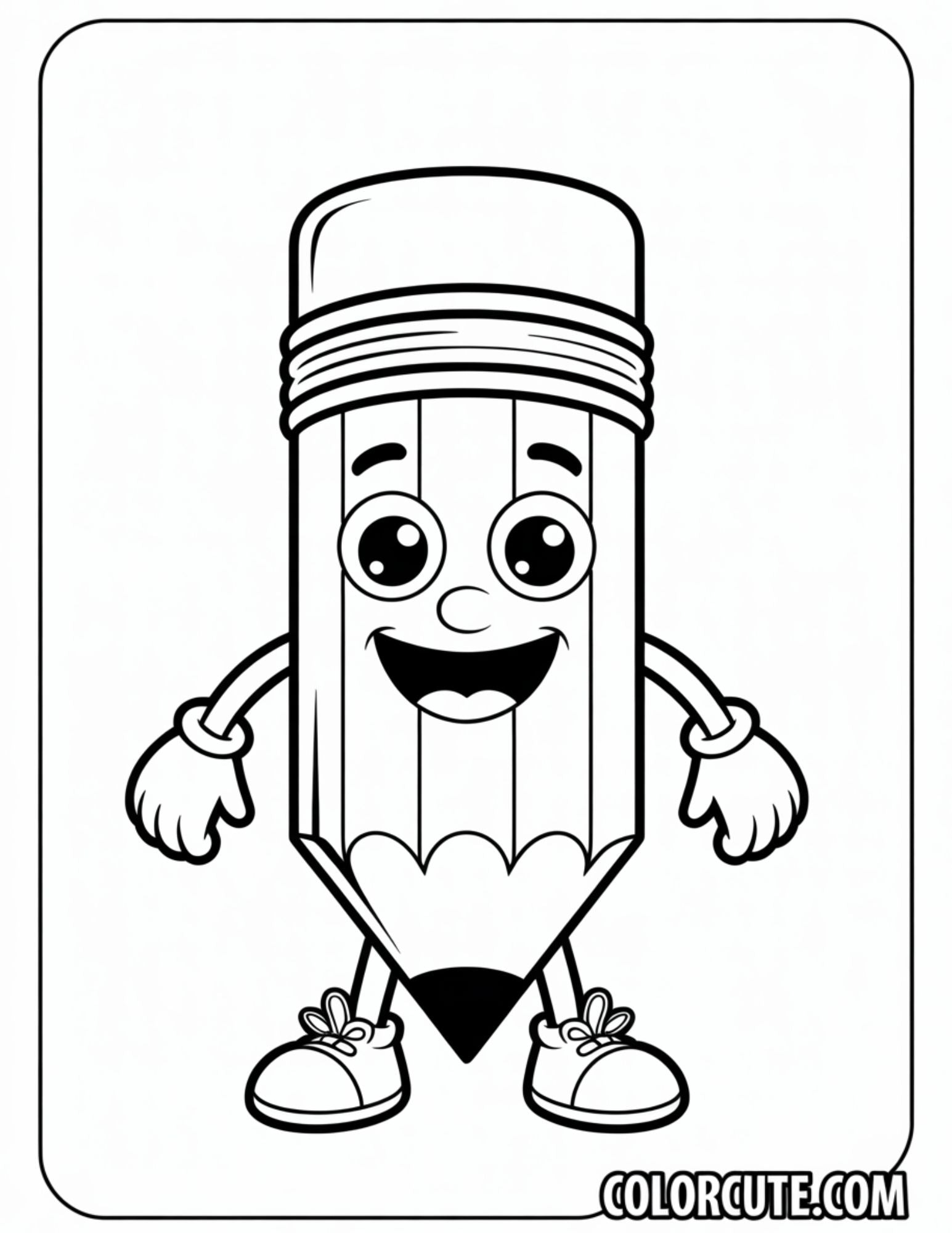 Pencil Back to School Coloring Pages | Free PDF Printables – Color Cute ...