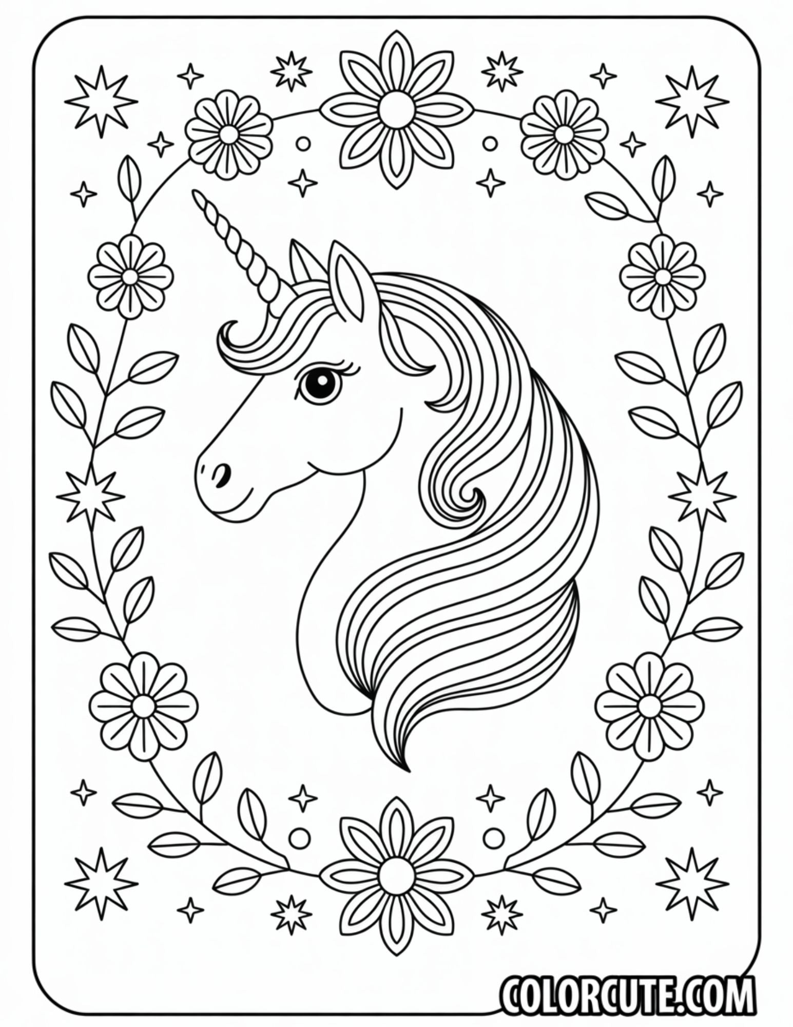 Unicorn Mandala Coloring Pages | Free PDF Printables – Color Cute ...