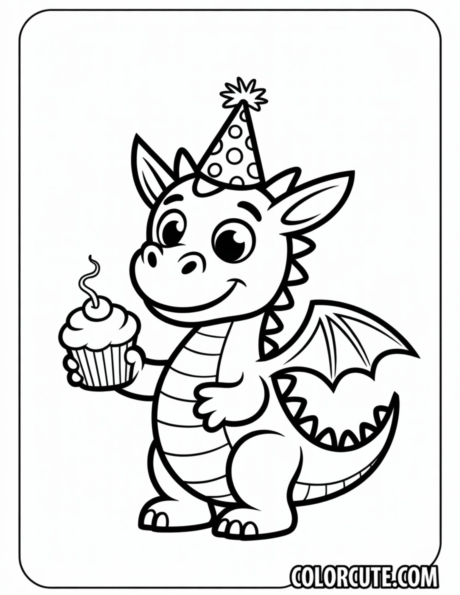 Kids Dragon Coloring Pages | Free PDF Printables – Color Cute - Free ...