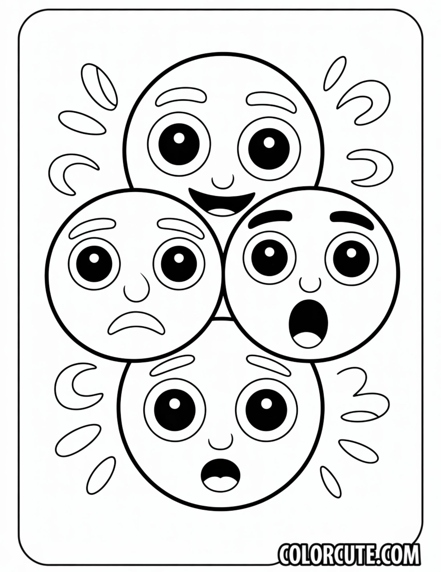 Feelings Preschool Coloring Page | Free PDF Printables – Color Cute ...