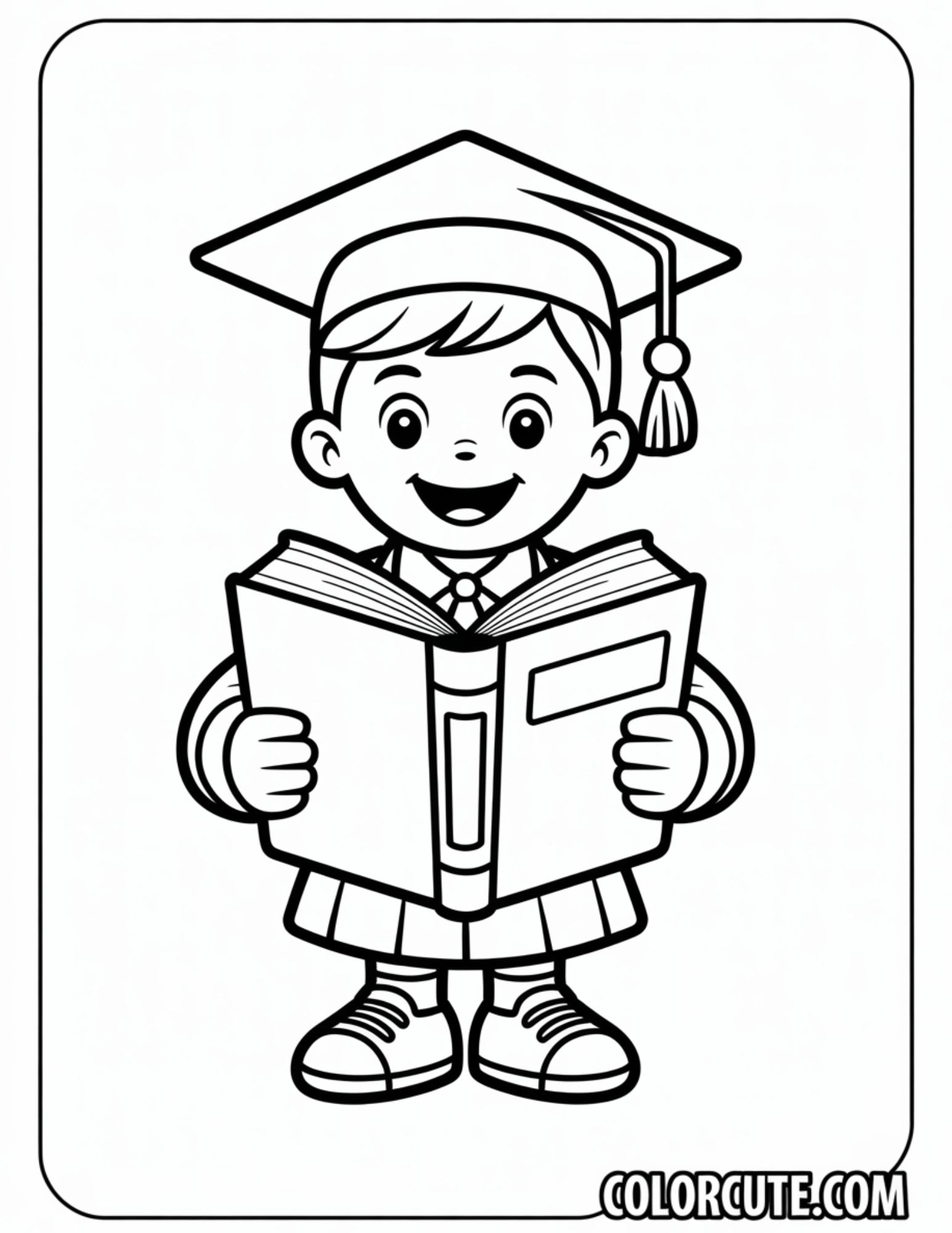 Simple Back to School Coloring Pages | Free PDF Printables – Color Cute ...