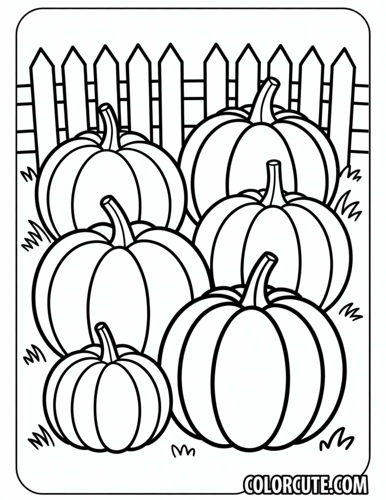 Pattern Pumpkin Coloring Page | Free PDF Printables – Color Cute - Free ...