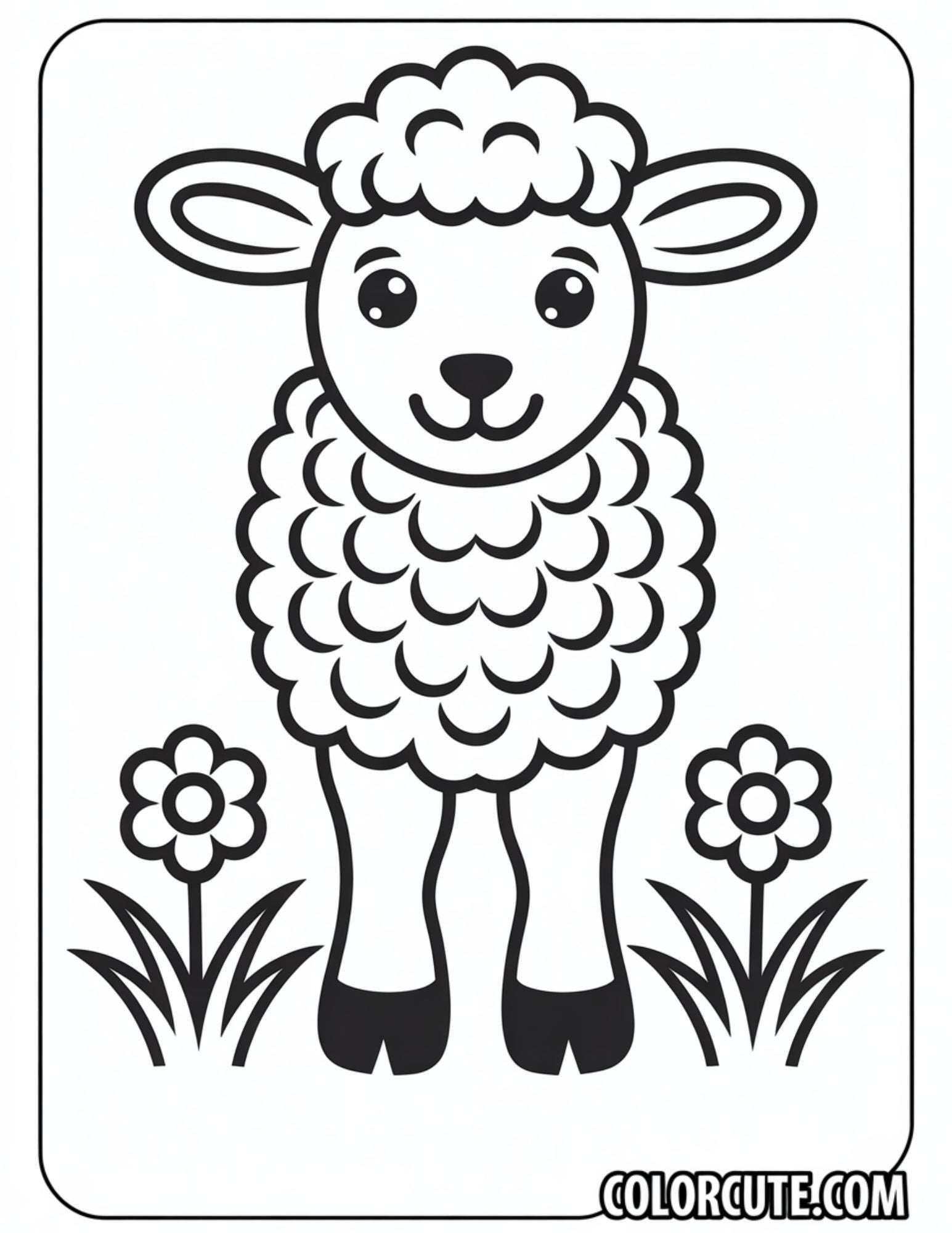 Spring Lamb Coloring Pages Free PDF Printables – Color Cute - Free ...