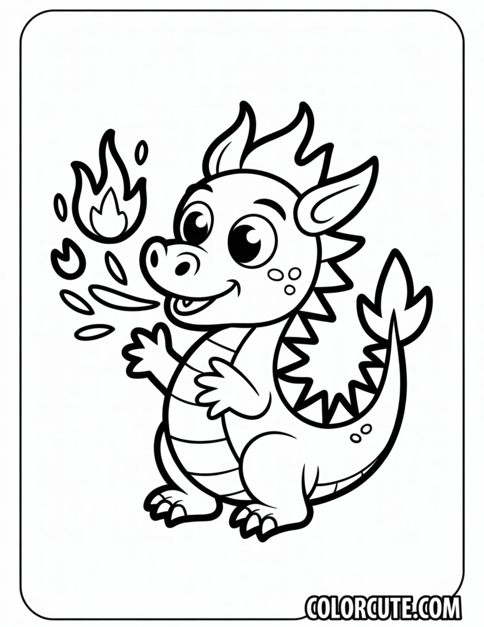 Fire Dragon Coloring Pages | Free PDF Printables – Color Cute - Free ...