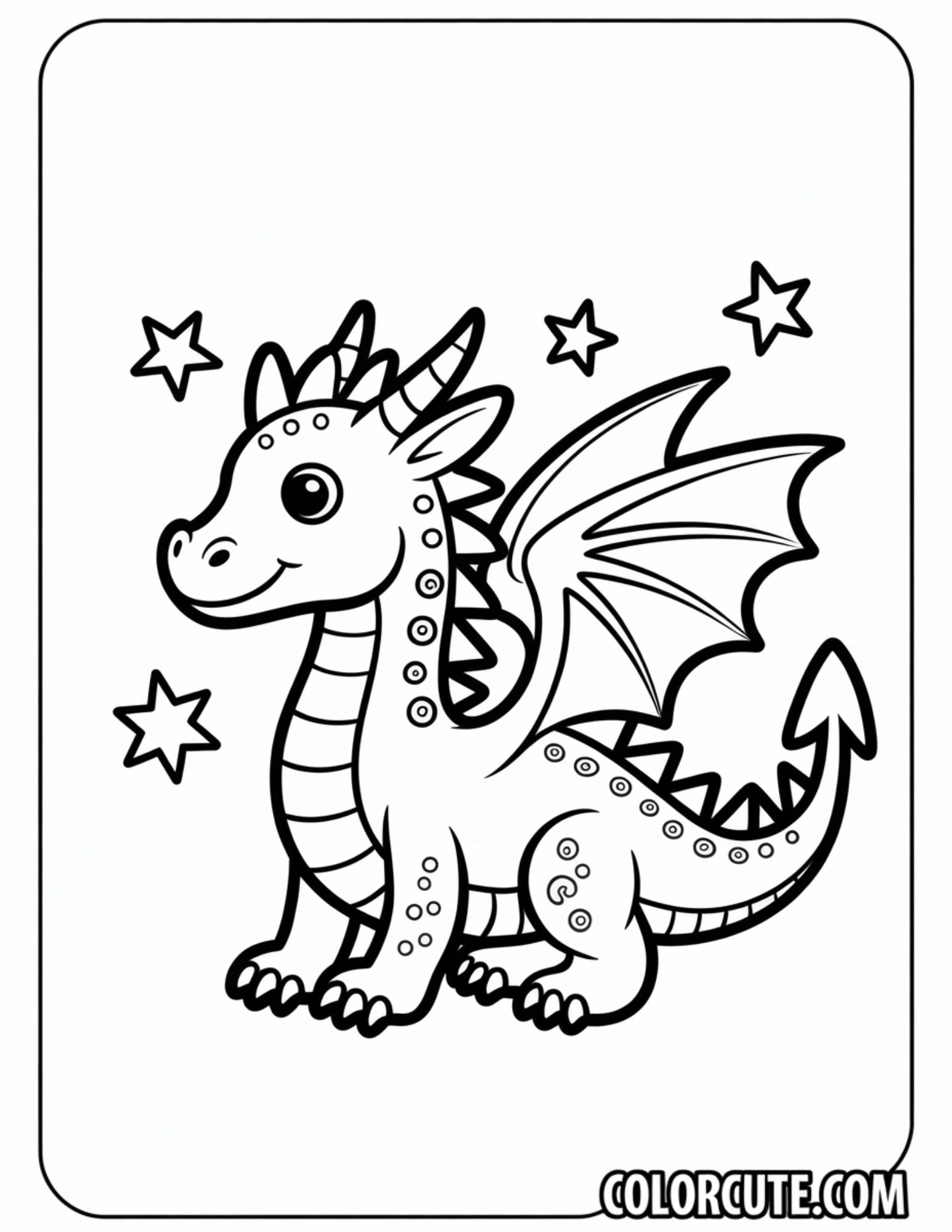 Fun Fantasy Dragon Coloring Pages | Free PDF Printables – Color Cute ...