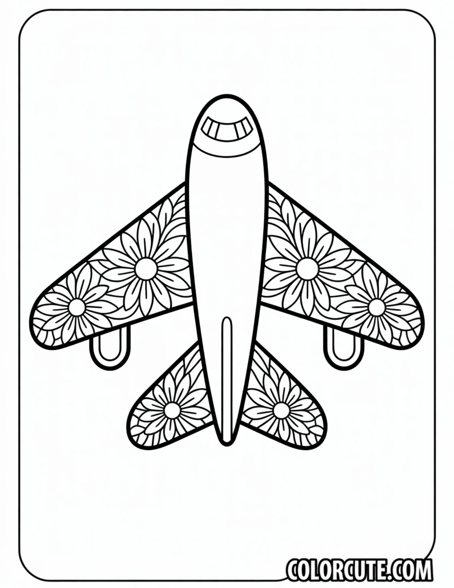 Airplane Mandala Coloring Pages | Free PDF Printables – Color Cute ...
