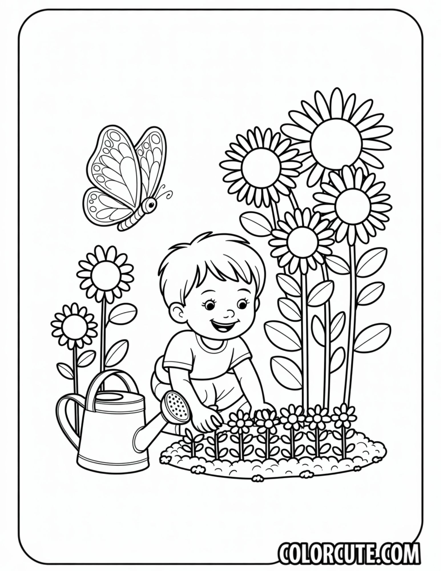 Garden Preschool Coloring Pages | Free PDF Printables – Color Cute ...