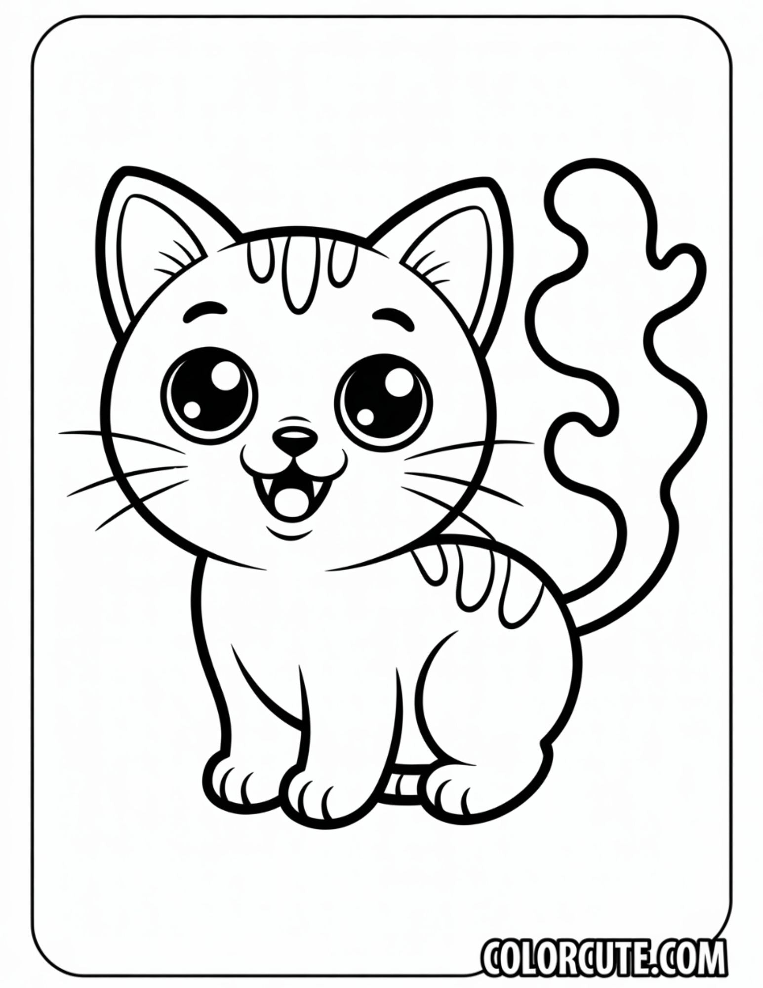 Ghost Cat Coloring Pages | Free PDF Printables – Color Cute - Free ...