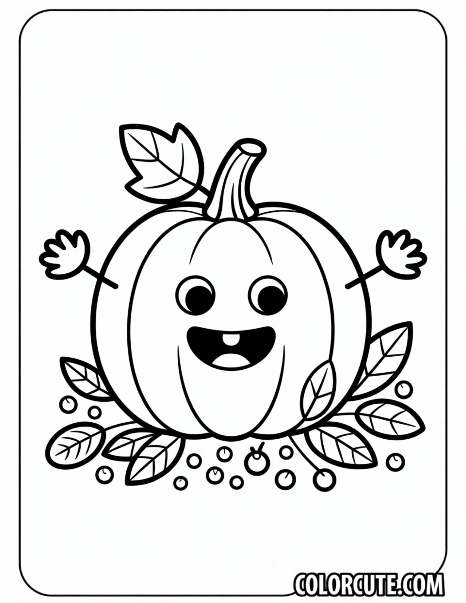 Little Pumpkin Coloring Pages | Free PDF Printables – Color Cute - Free ...