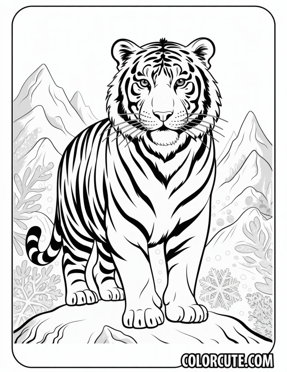 Adult Tiger Coloring Pages | Free PDF Printables – Color Cute - Free ...