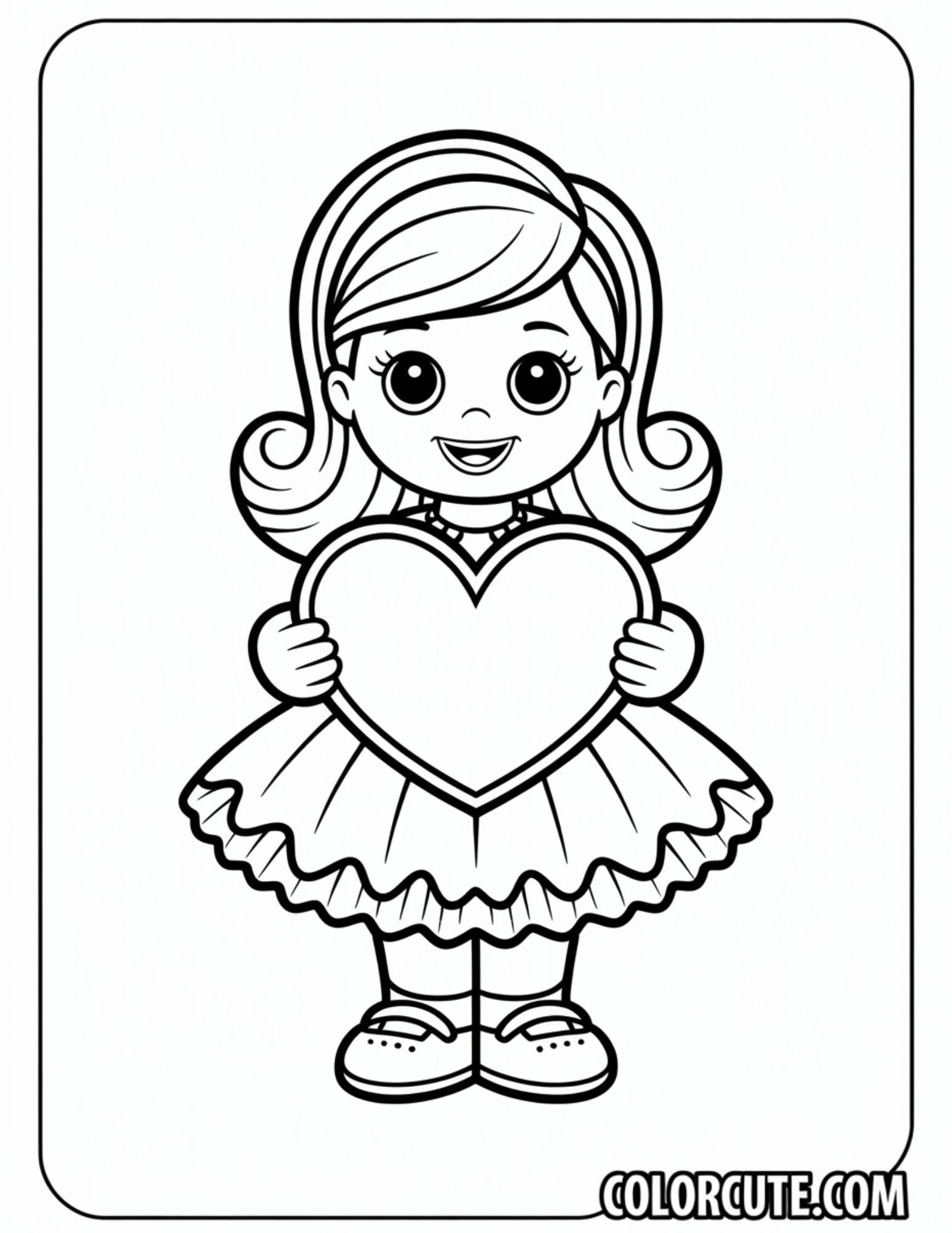 Barbie Valentine Coloring Pages | Free PDF Printables – Color Cute ...