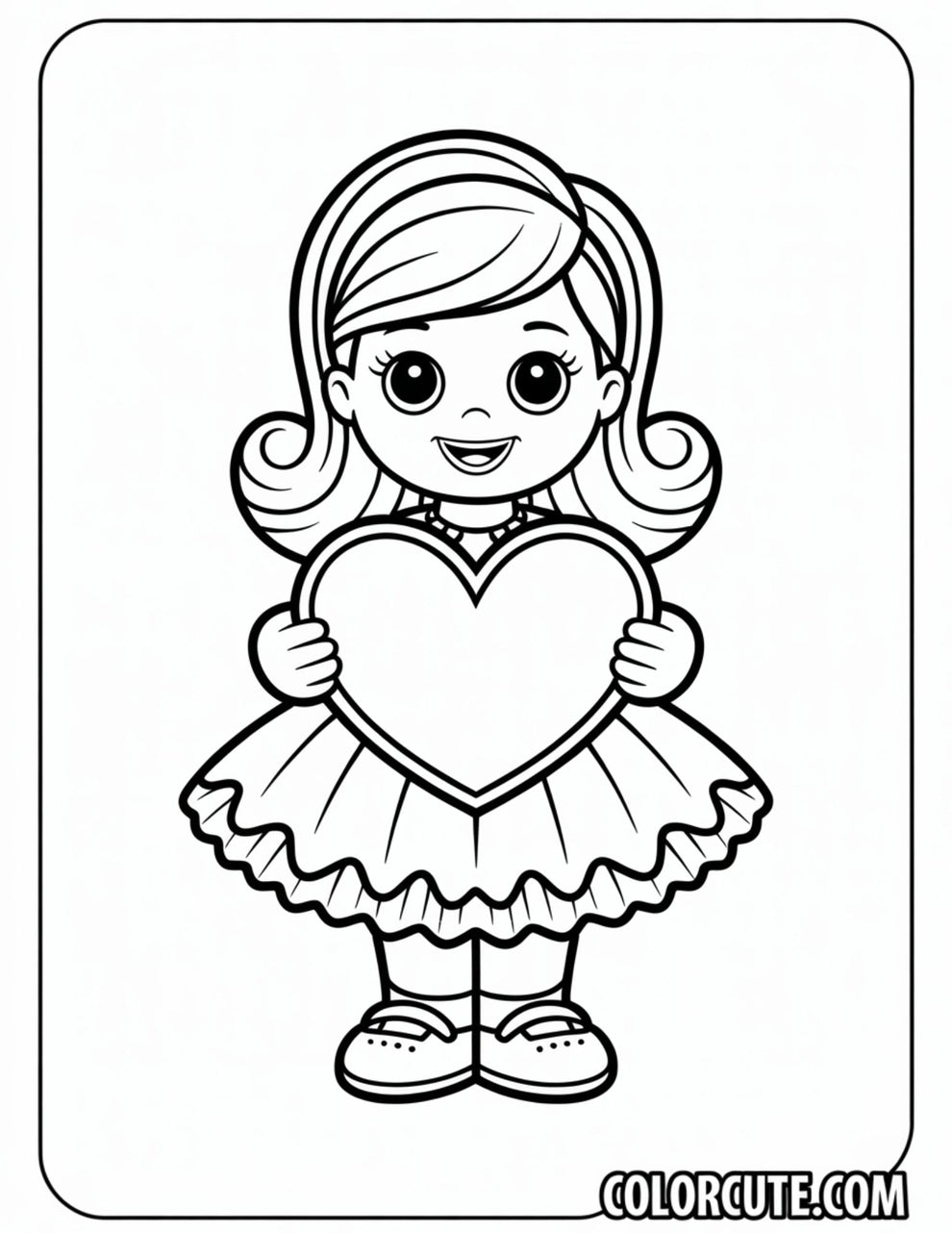 Barbie Valentine Coloring Pages | Free PDF Printables – Color Cute ...