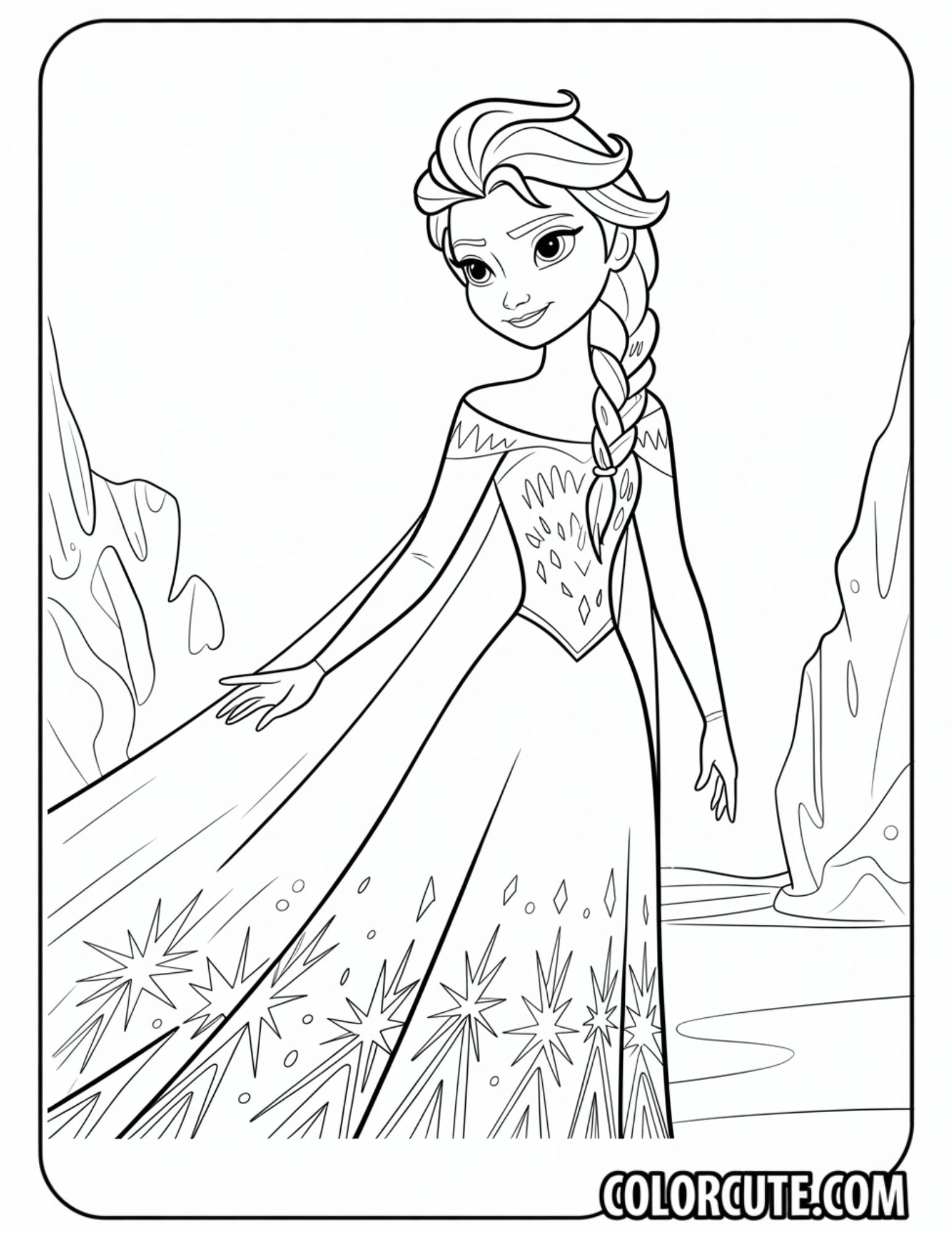 Elsa Coloring Pages | Free PDF Printables – Color Cute - Free Coloring ...