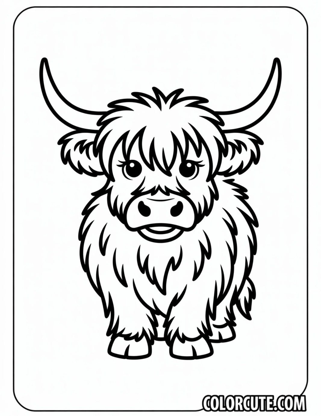 16+ Free Highland Cow Coloring Pages - Farm Animal PDF Printables ...