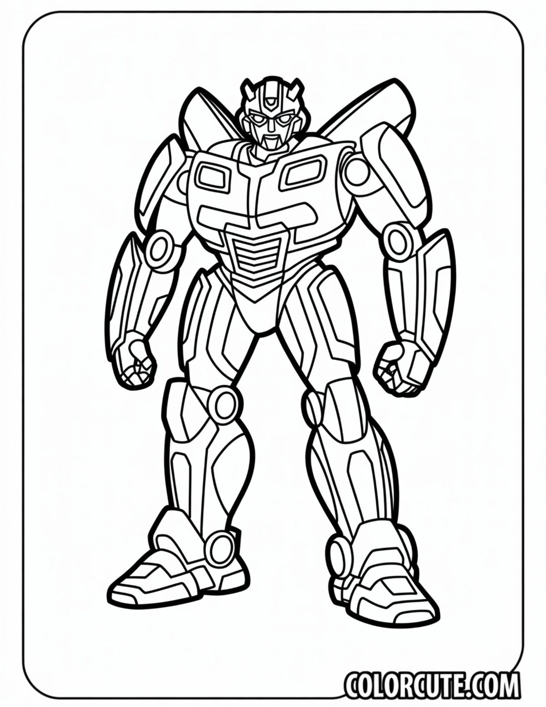 Bumblebee Transformer Coloring Page – Free PDF Printables – Color Cute ...