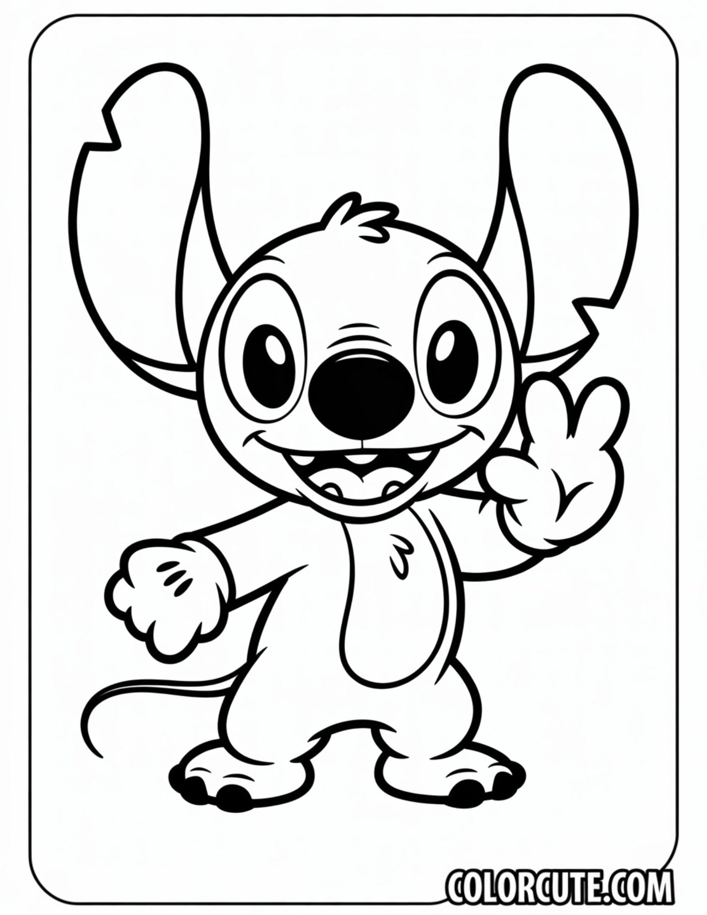 Disney Mickey Stitch Coloring Pages | Free PDF Printables – Color Cute ...