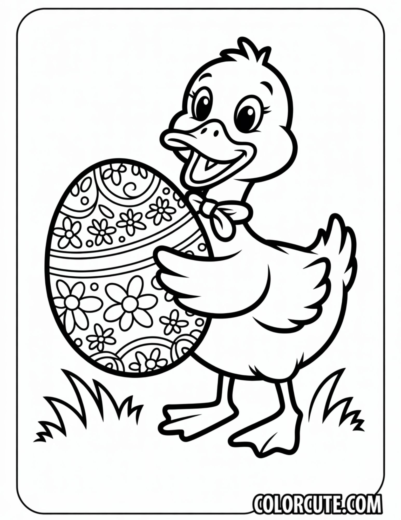 25+ Duck Coloring Pages Free- Water Bird PDF Printables – Color Cute ...