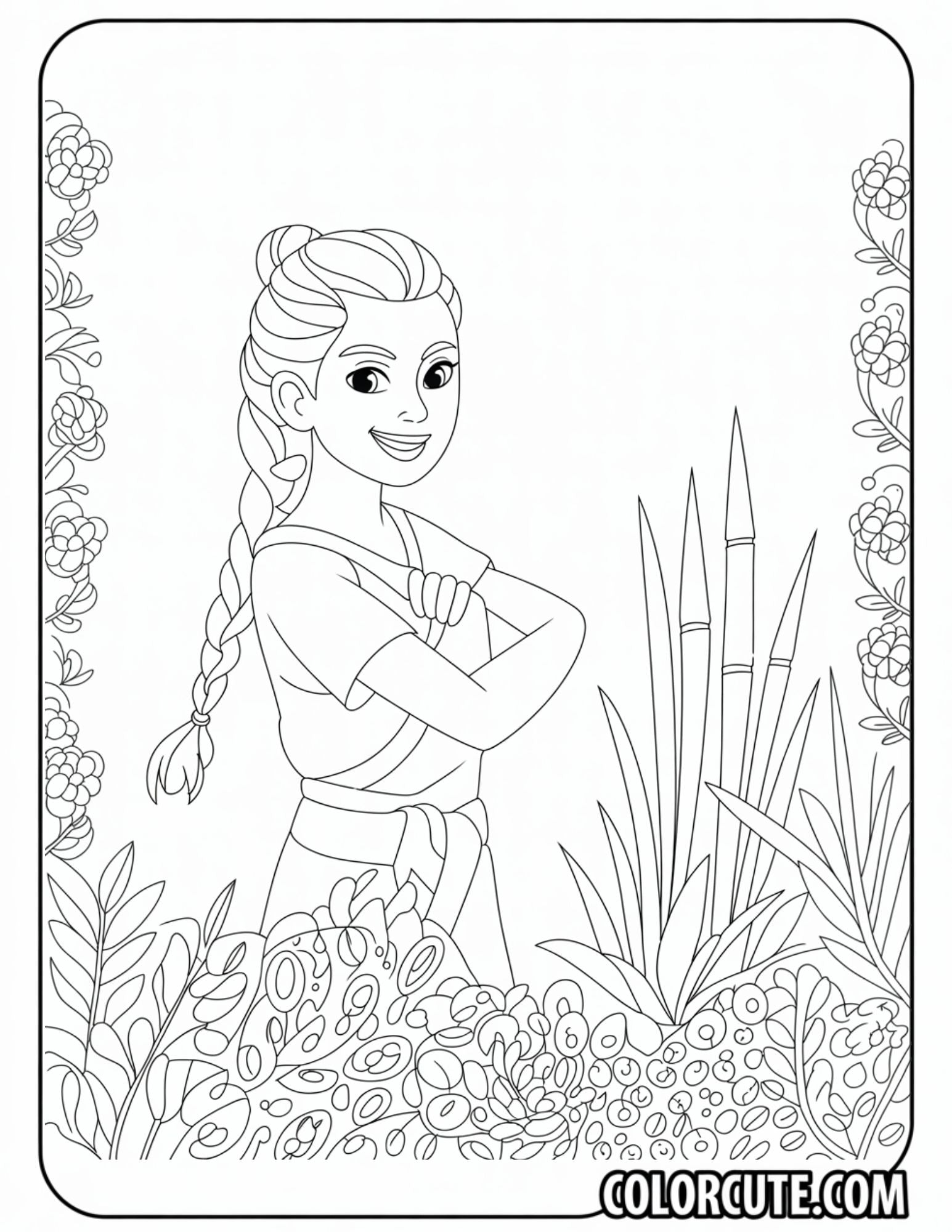 Easy Raya Coloring Page | Free PDF Printables – Color Cute - Free ...