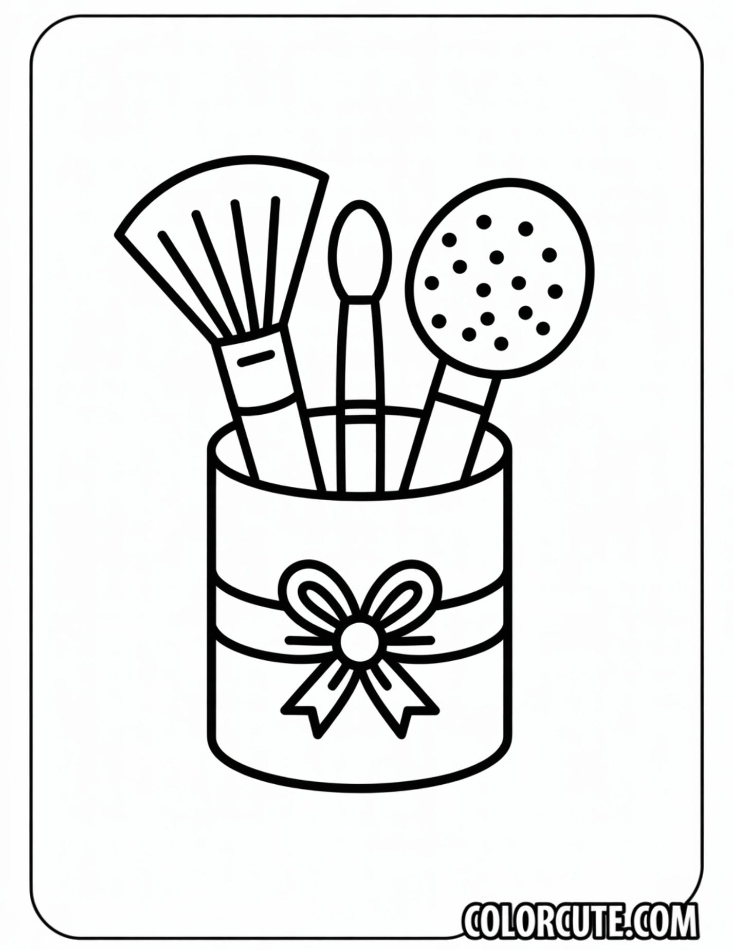 Makeup Container Coloring Page | Free PDF Printables – Color Cute ...