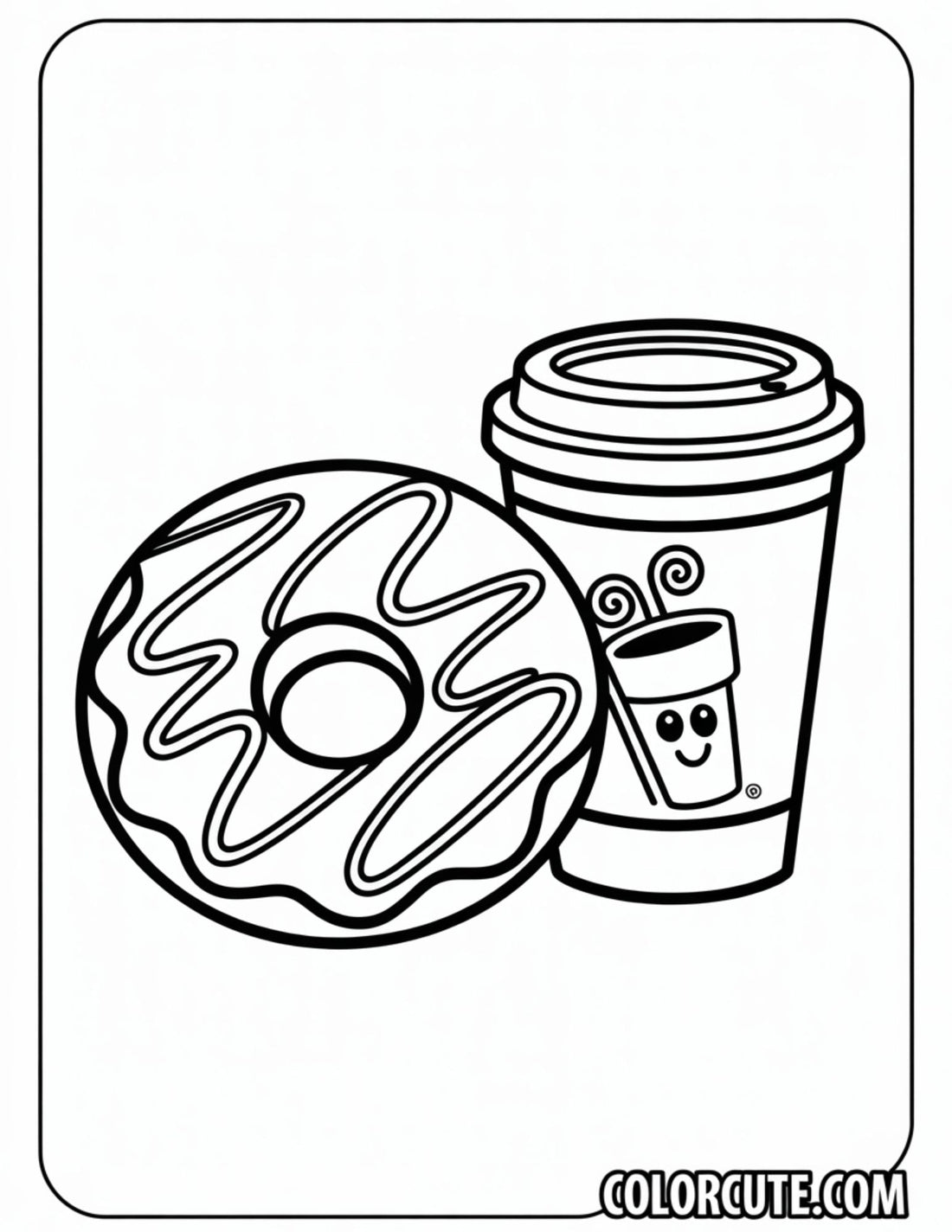 Dunkin Donut Coloring Pages Free Printable – Color Cute - Free Coloring ...