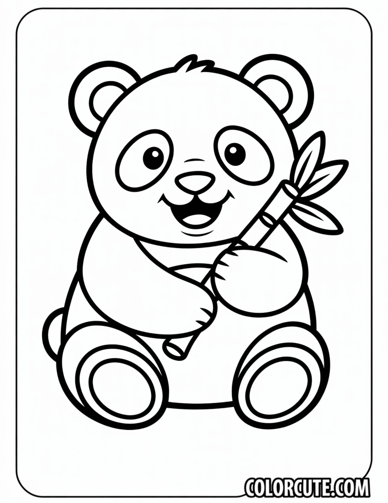 Cartoon Panda Coloring Pages | Free PDF Printables – Color Cute - Free ...