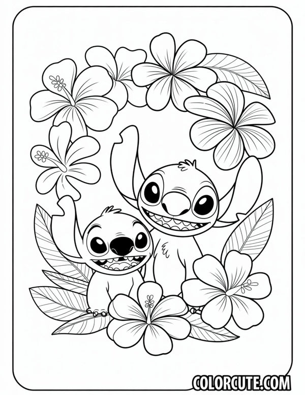 Flower Stitch Coloring Pages | Free PDF Printables – Color Cute - Free ...