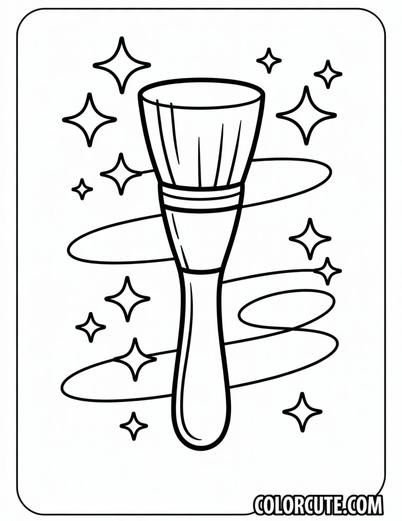 Foundation Brush Coloring Page | Free PDF Printables – Color Cute ...