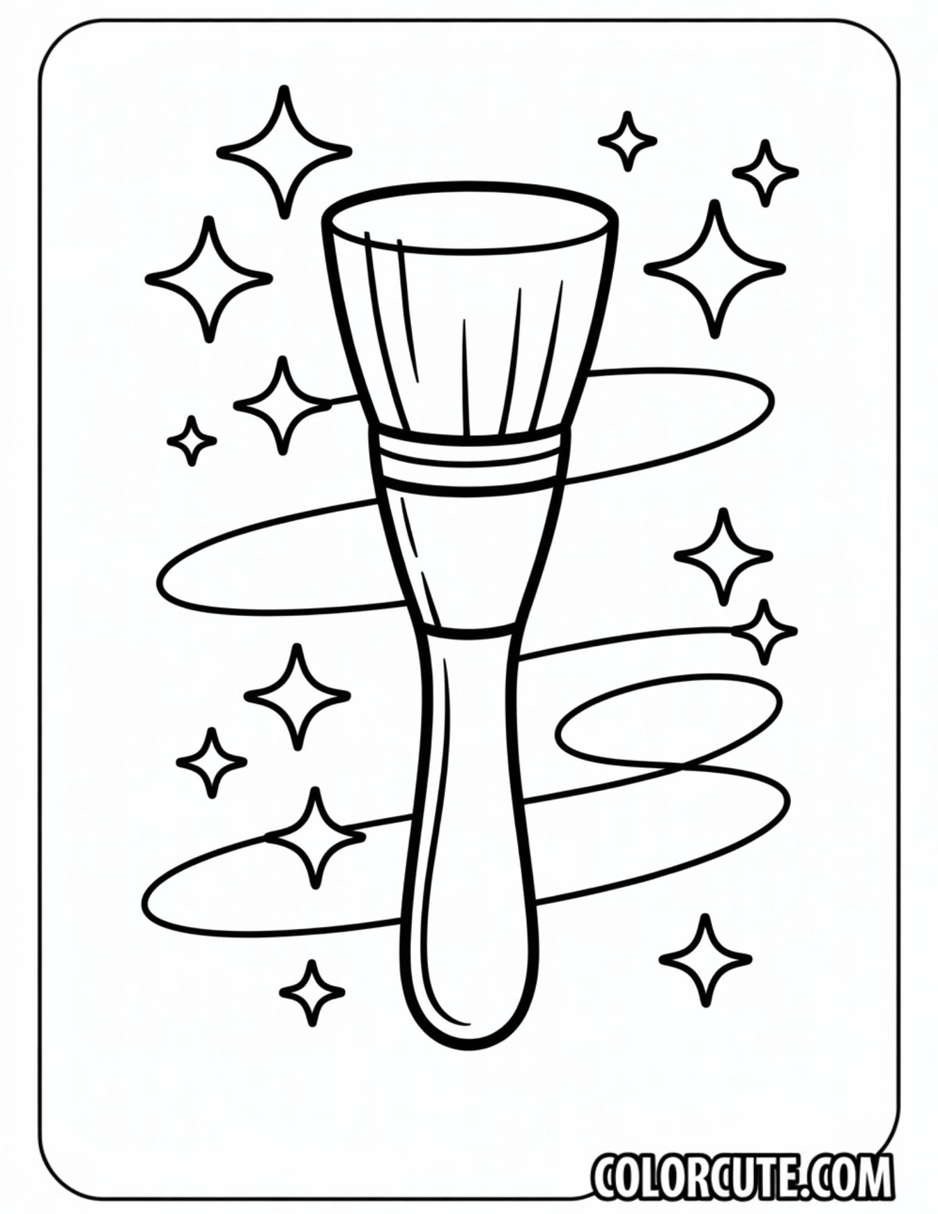 Foundation Brush Coloring Page | Free PDF Printables – Color Cute ...