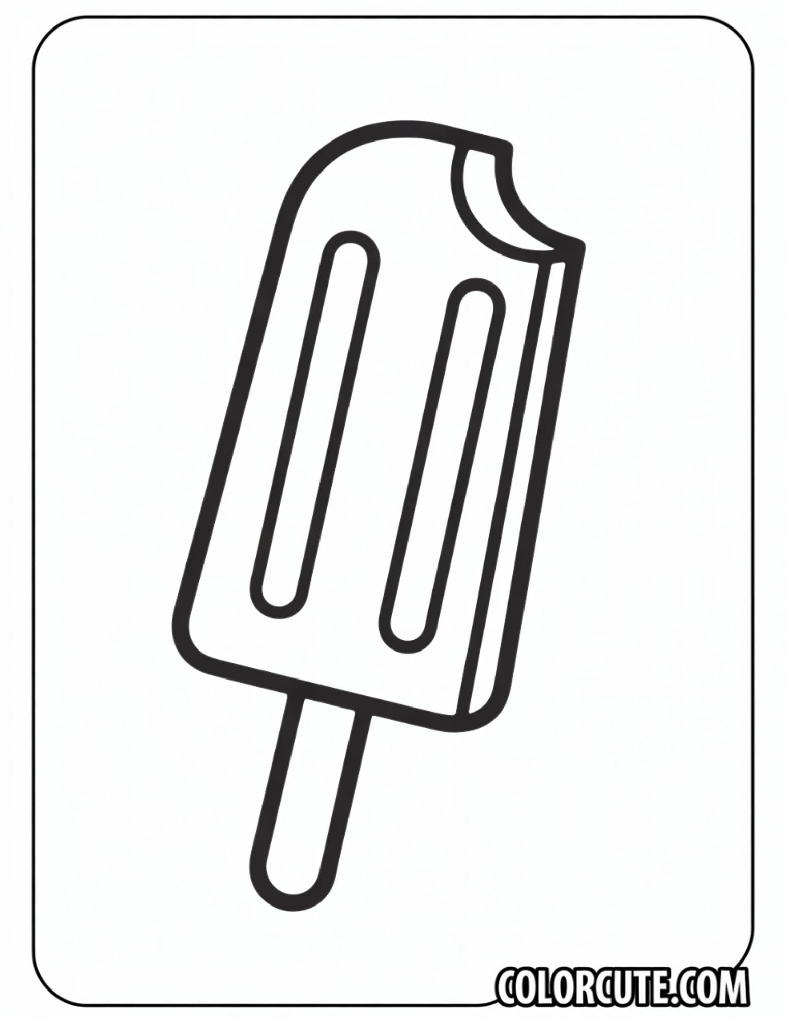 Ice Cream Popsicle Coloring Page | Free PDF Printables – Color Cute ...