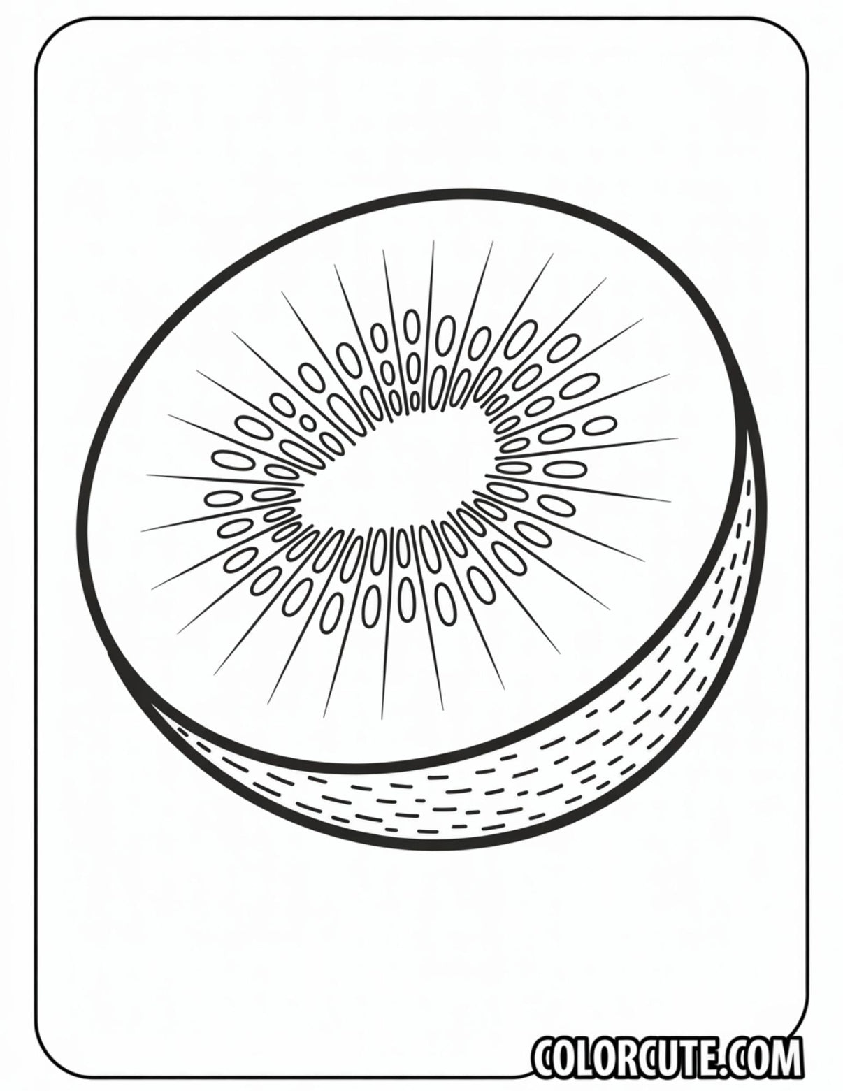 Kiwi Coloring Page | Free PDF Printables – Color Cute - Free Coloring Pages