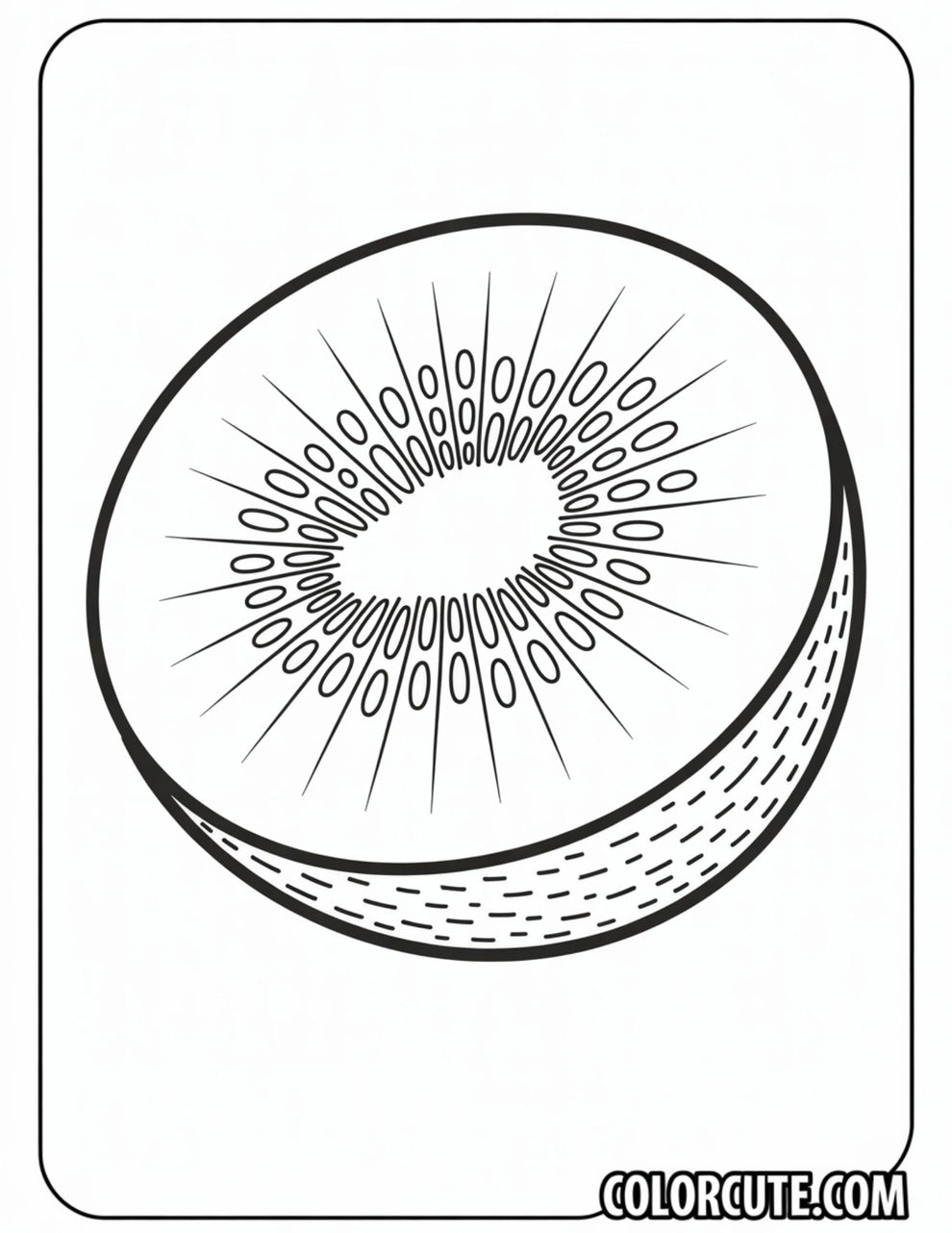 Kiwi Coloring Page | Free PDF Printables – Color Cute - Free Coloring Pages