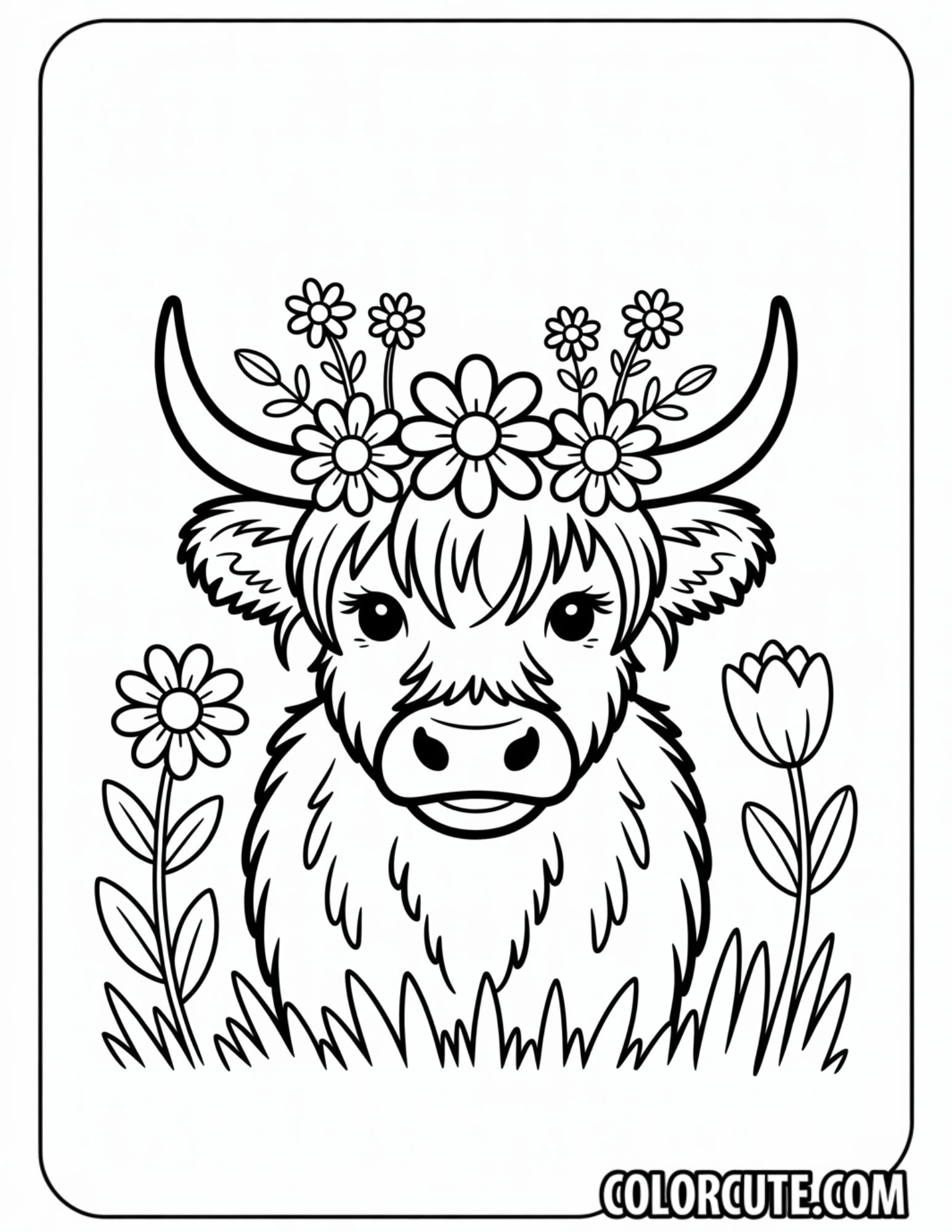 16+ Free Highland Cow Coloring Pages - Farm Animal PDF Printables ...