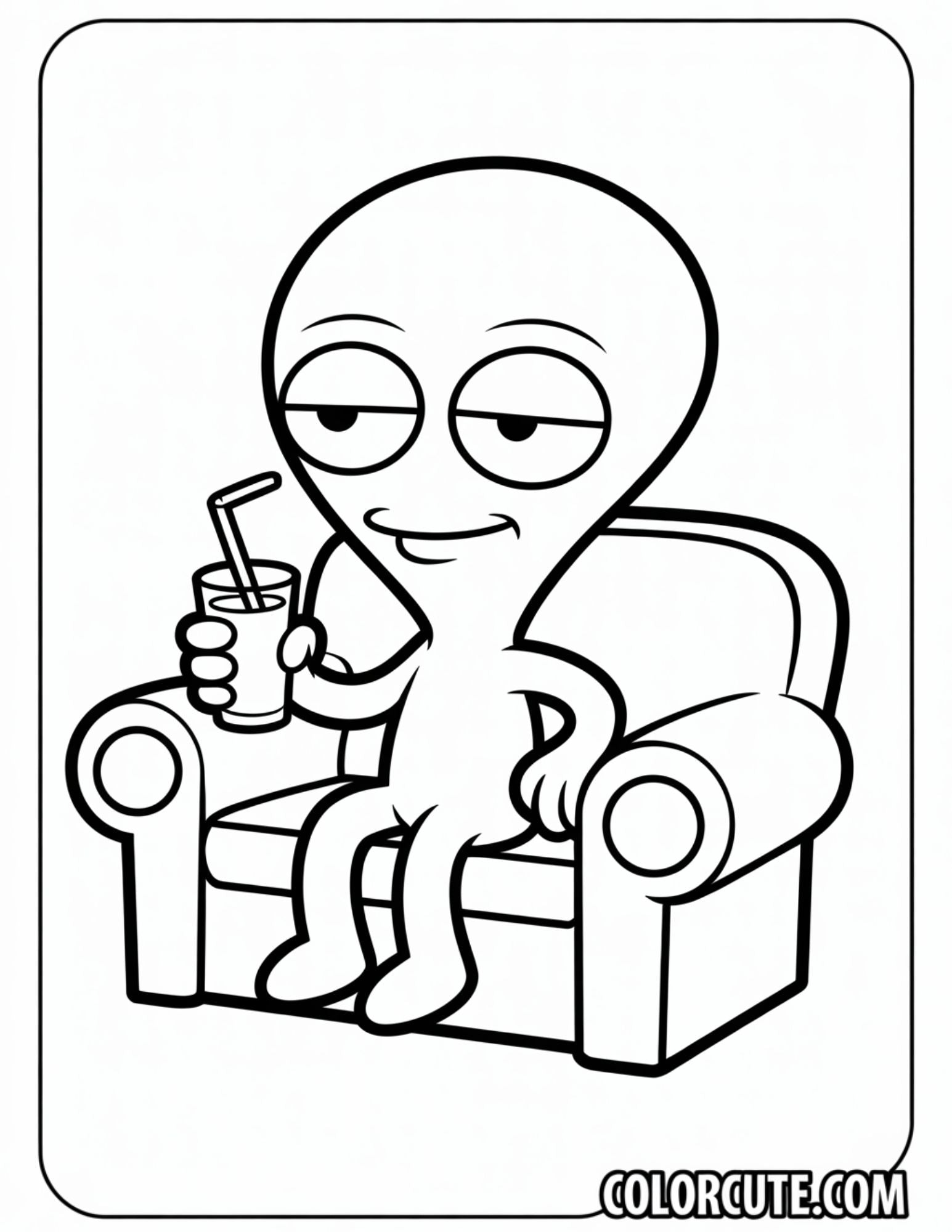Roger Alien Coloring Pages Free PDF Printables – Color Cute - Free ...