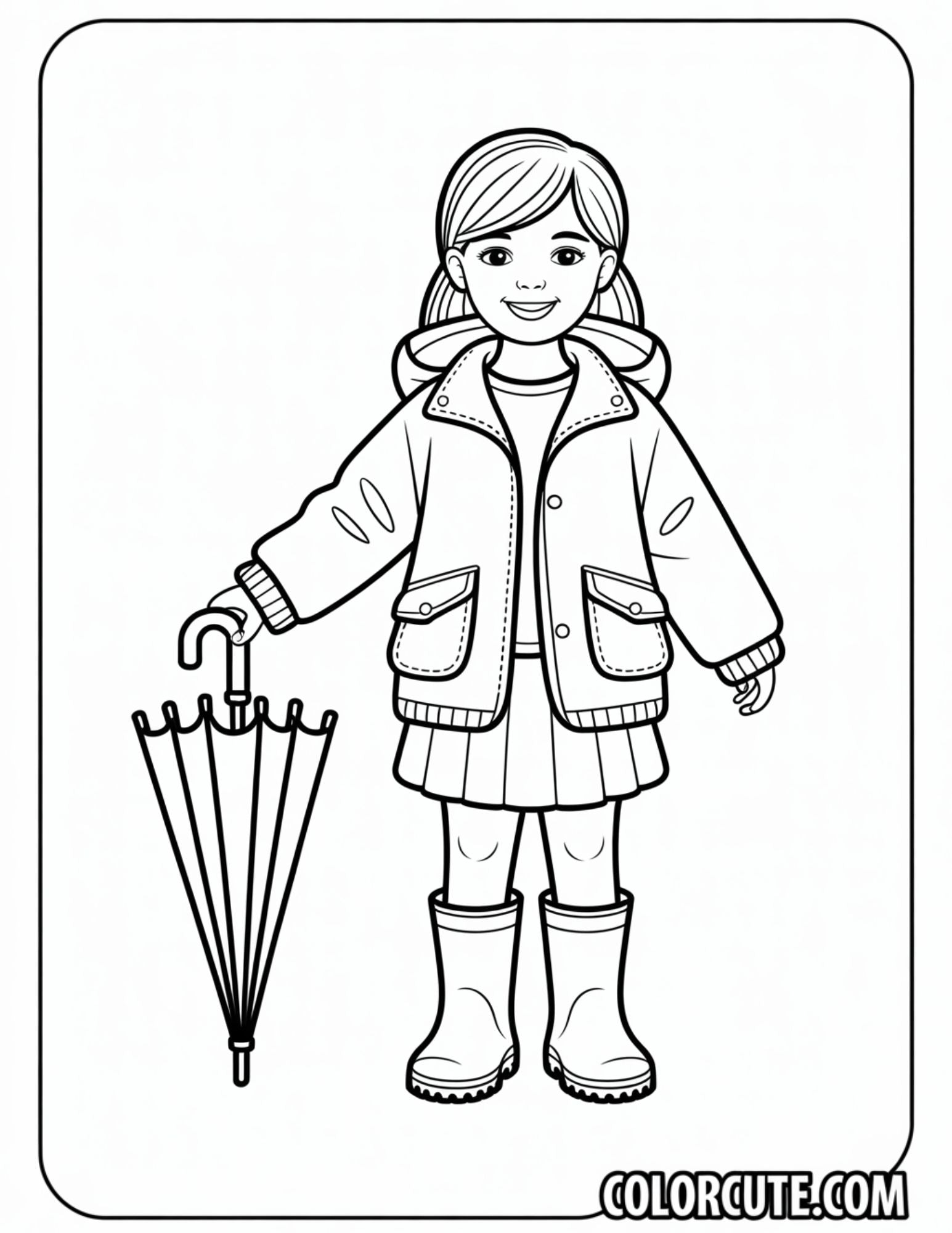Spring Clothes Coloring Pages | Free PDF Printables – Color Cute - Free ...