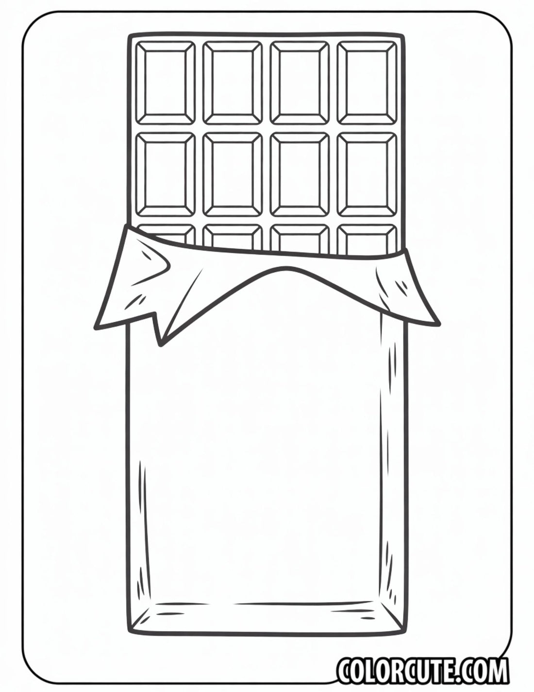 Chocolate Coloring Page | Free PDF Printables – Color Cute - Free ...