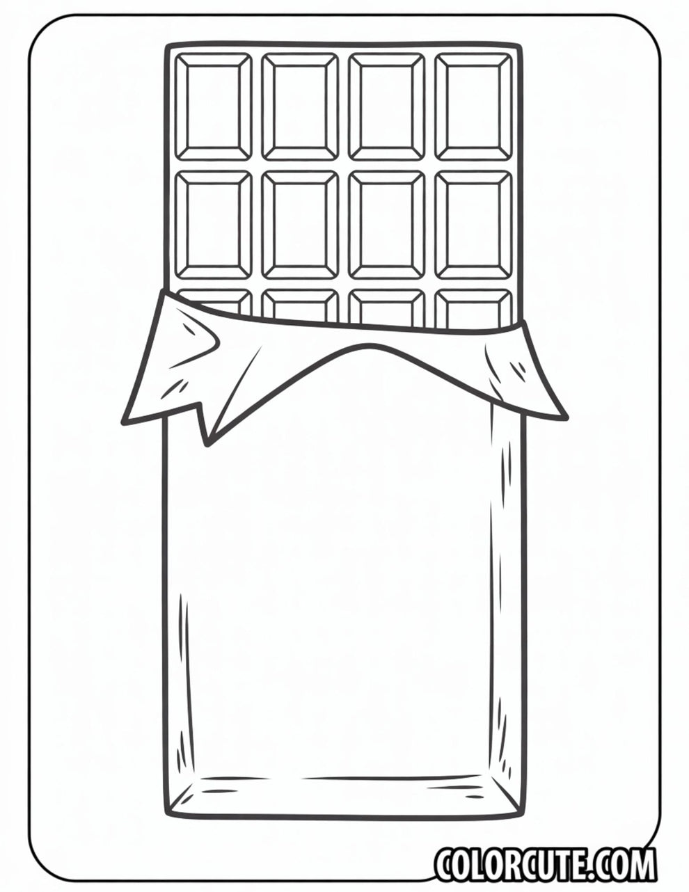 Chocolate Coloring Page | Free PDF Printables – Color Cute - Free ...