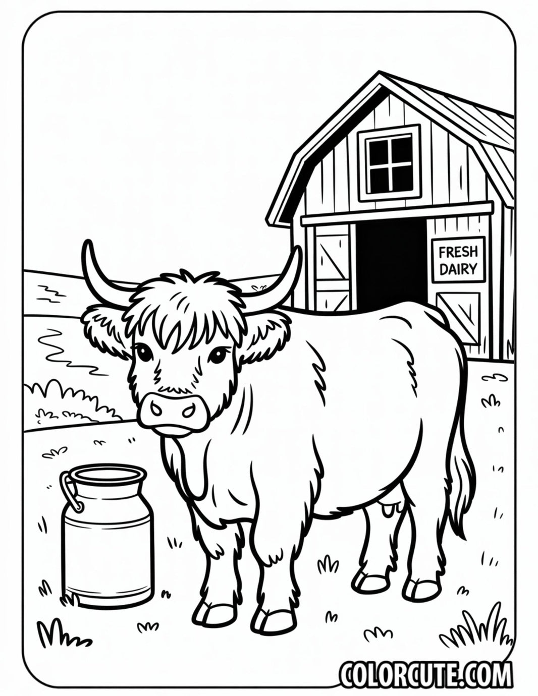 16+ Free Highland Cow Coloring Pages - Farm Animal PDF Printables ...