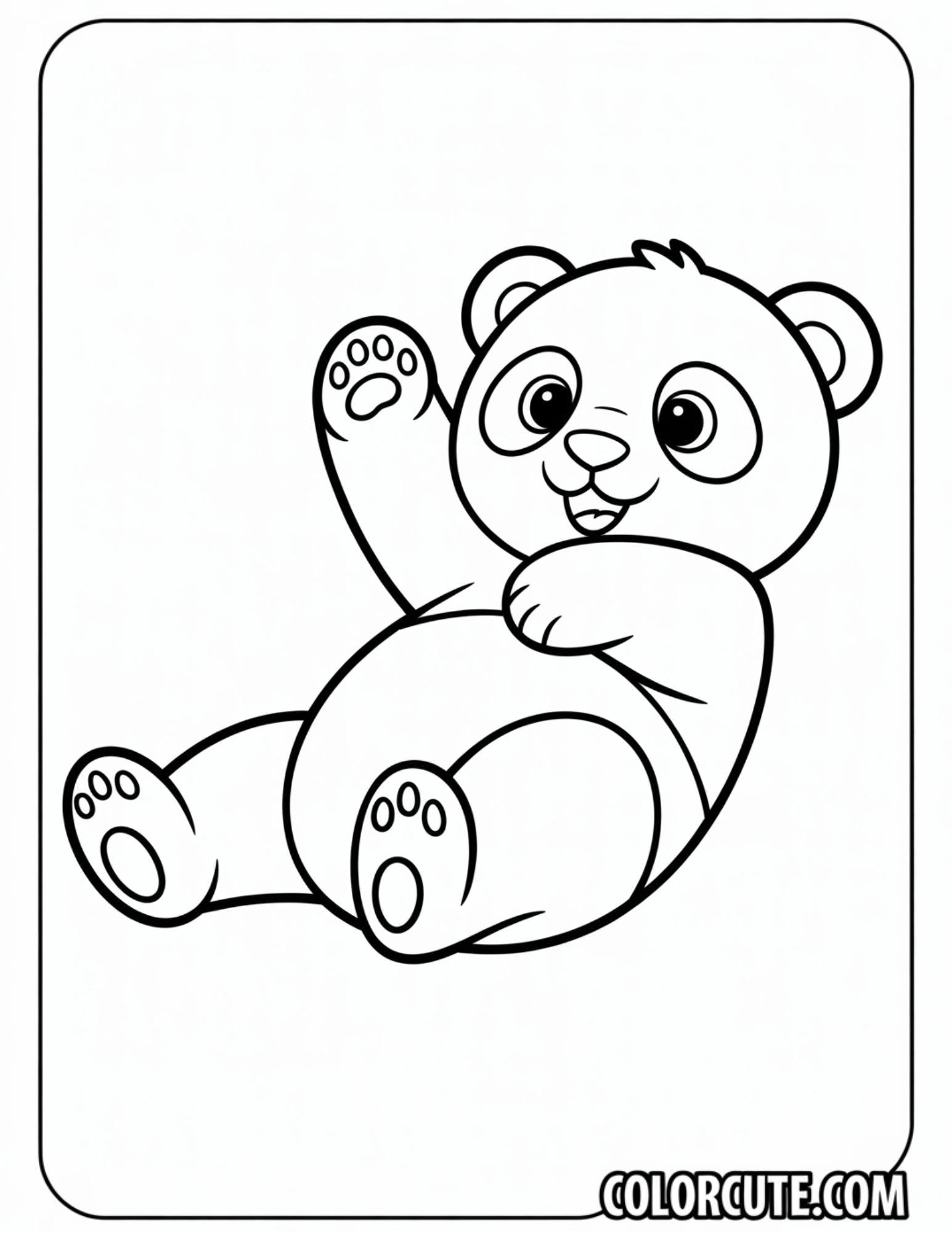 Easy Panda Coloring Pages | Free PDF Printables – Color Cute - Free ...