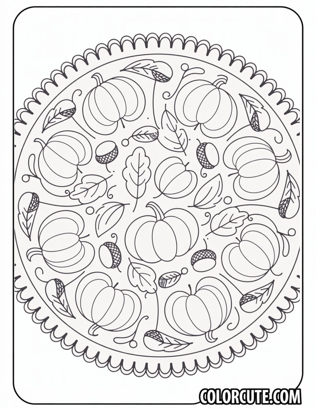Fall Coloring Page Free – Page 2 – Color Cute - Free Coloring Pages