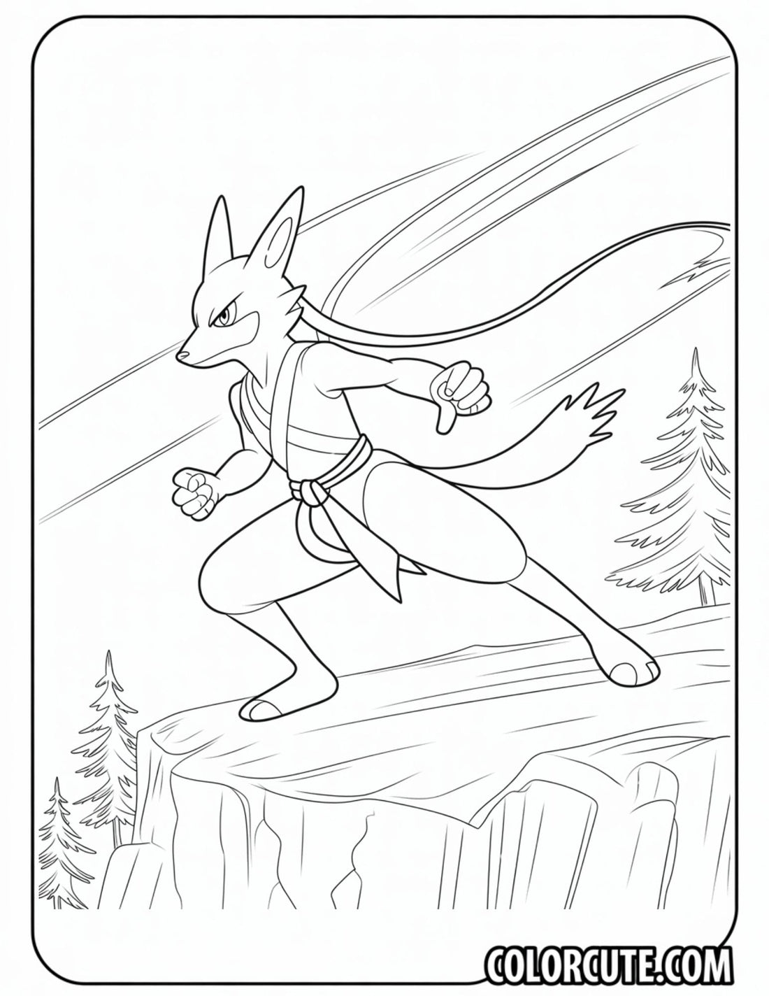 Lucario Coloring Pages | Free PDF Printables – Color Cute - Free ...