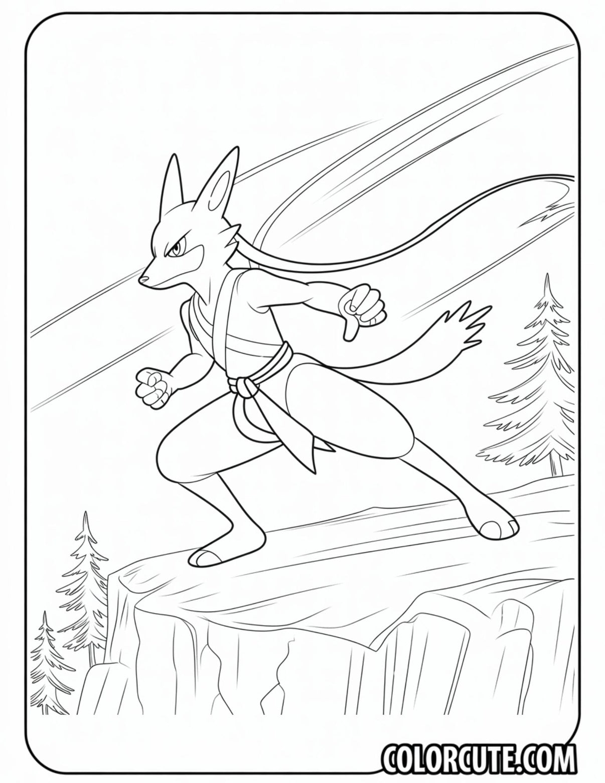 Lucario Coloring Pages | Free PDF Printables – Color Cute - Free ...