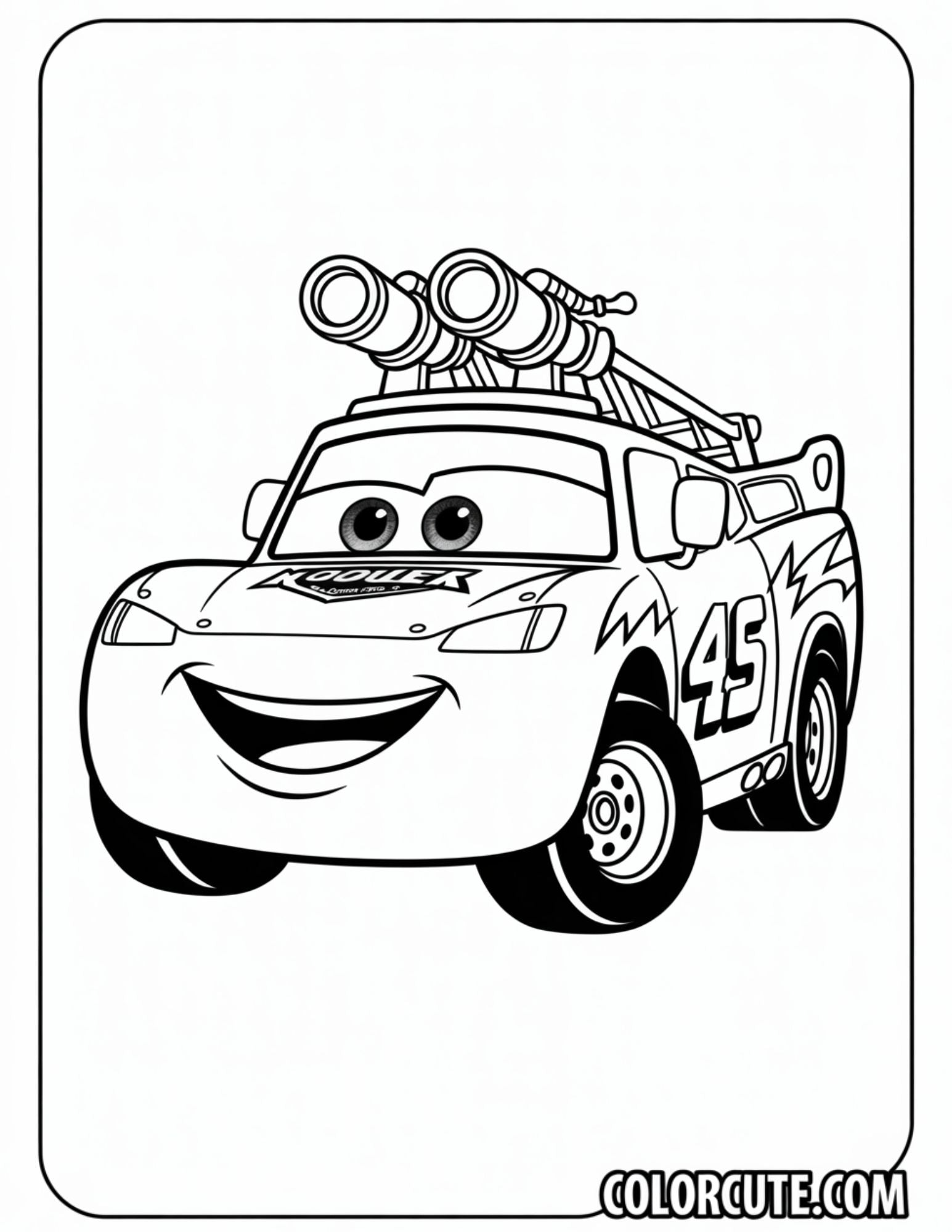 Pixar Fire Truck Coloring Pages | Free PDF Printables – Color Cute ...